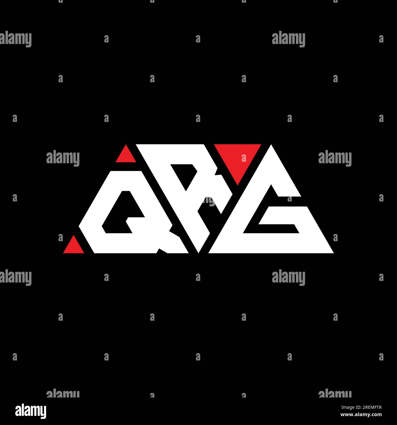 QRG triangle letter logo design with triangle shape. QRG triangle logo ...