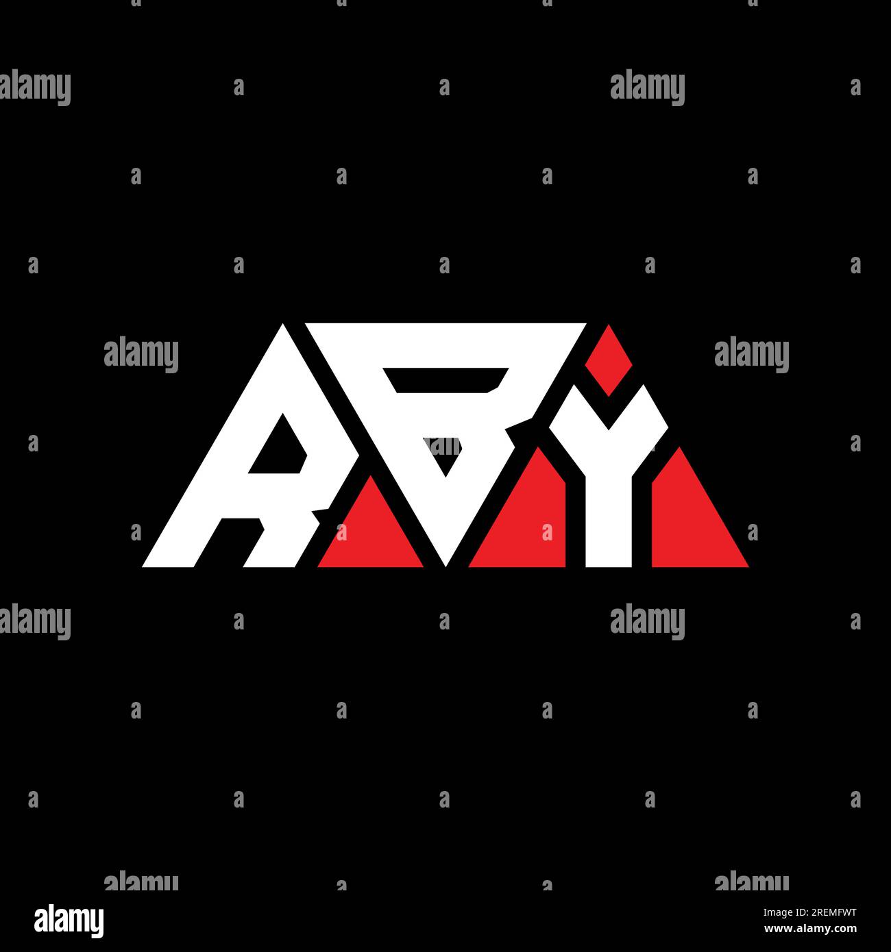 RBY triangle letter logo design with triangle shape. RBY triangle logo ...
