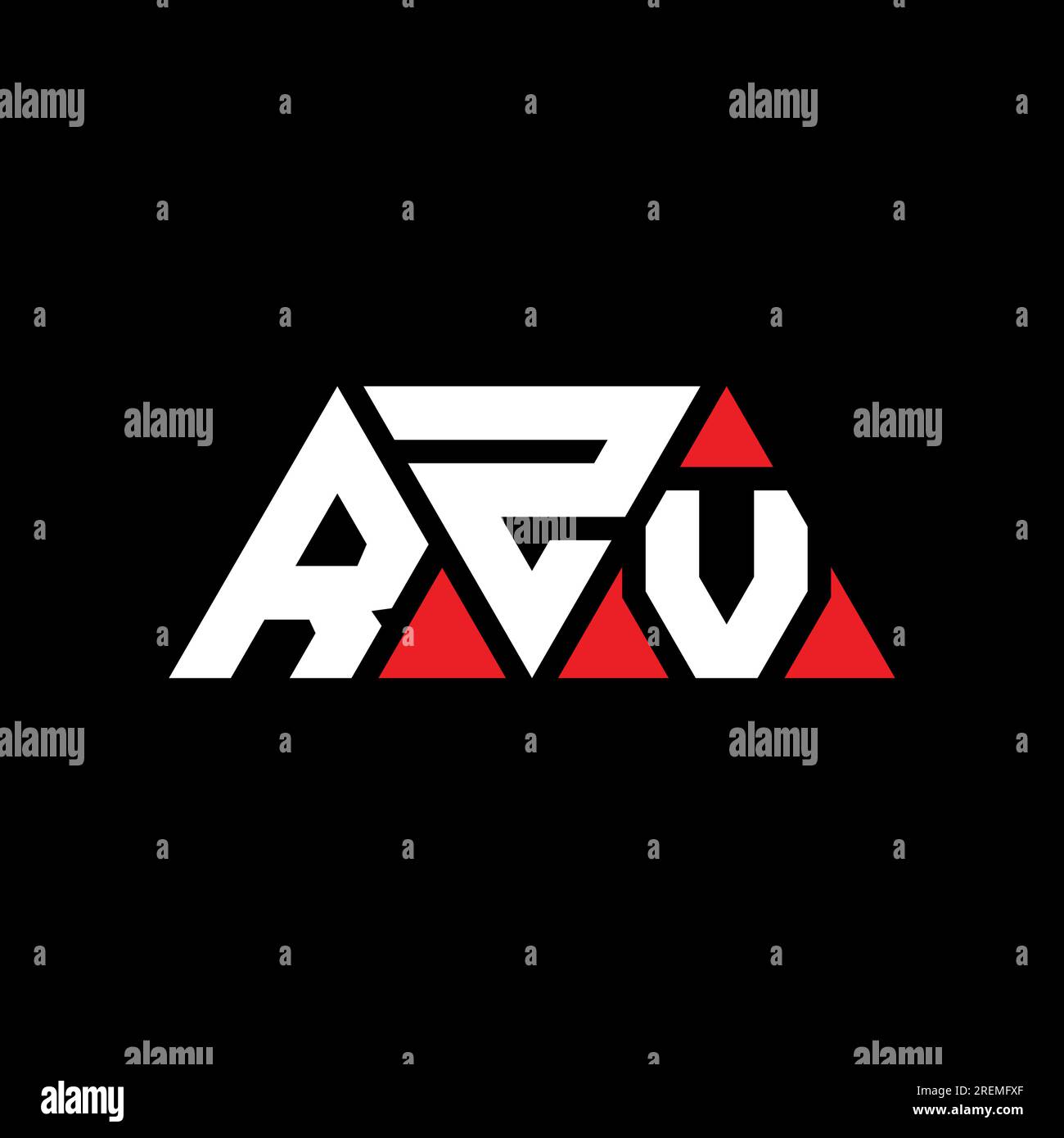 RZV triangle letter logo design with triangle shape. RZV triangle logo ...