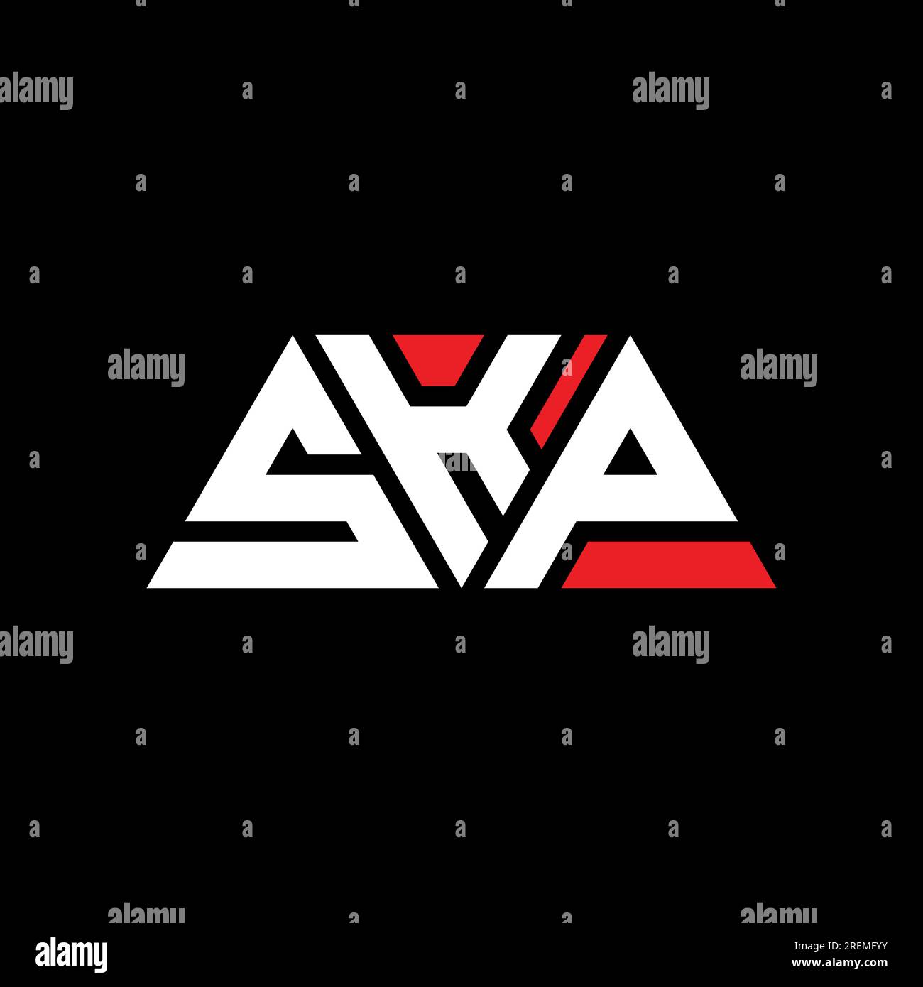 SKP triangle letter logo design with triangle shape. SKP triangle logo ...