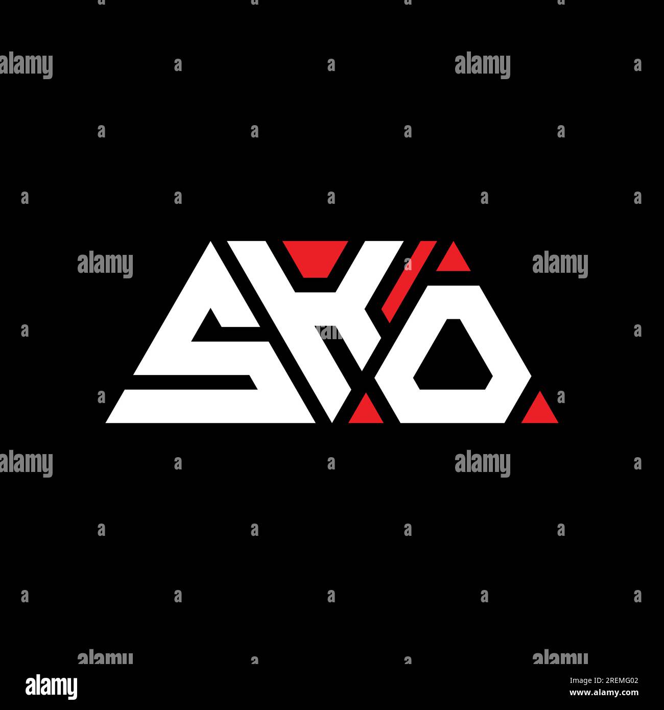 SKO triangle letter logo design with triangle shape. SKO triangle logo ...