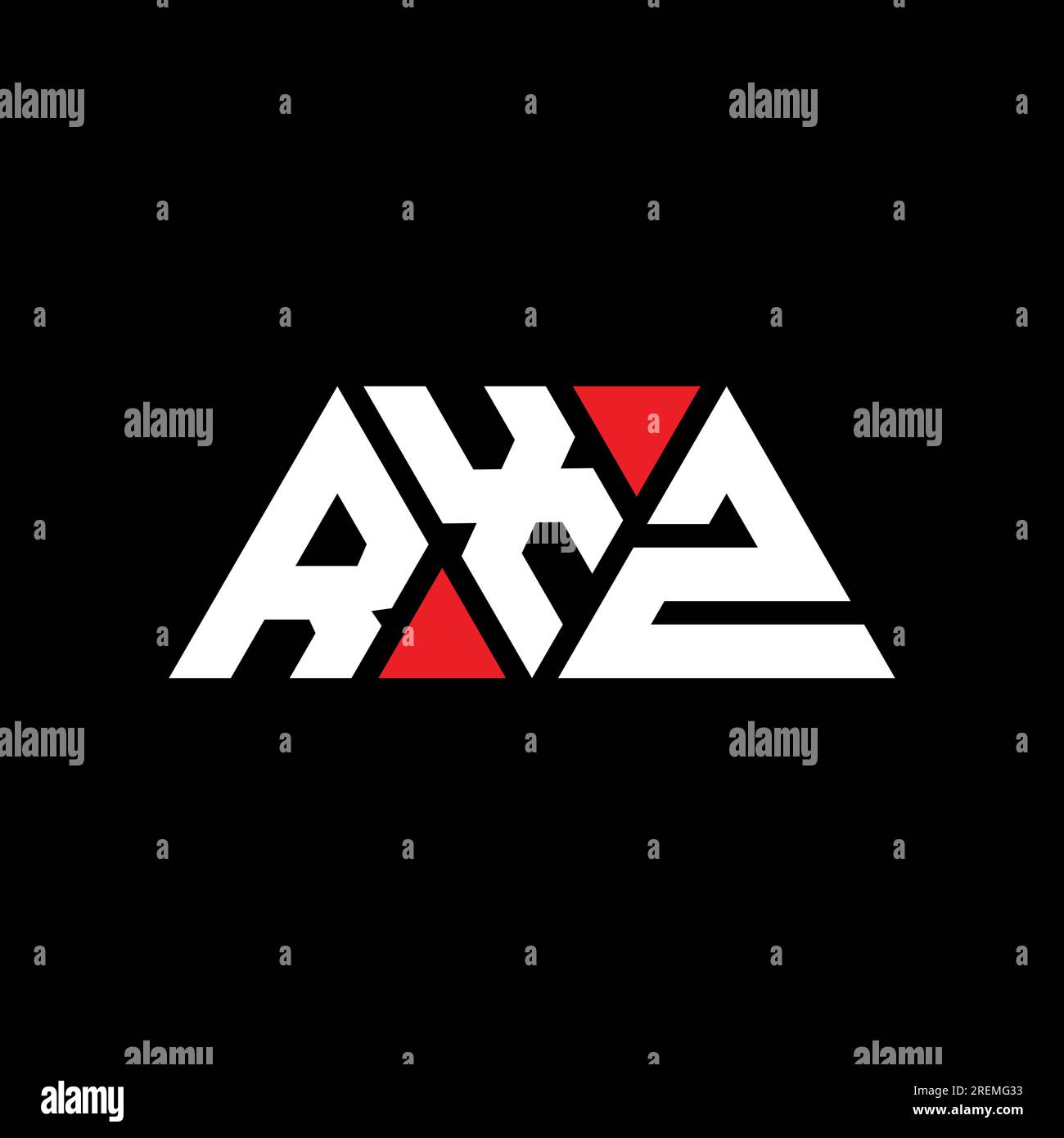 RXZ triangle letter logo design with triangle shape. RXZ triangle logo ...
