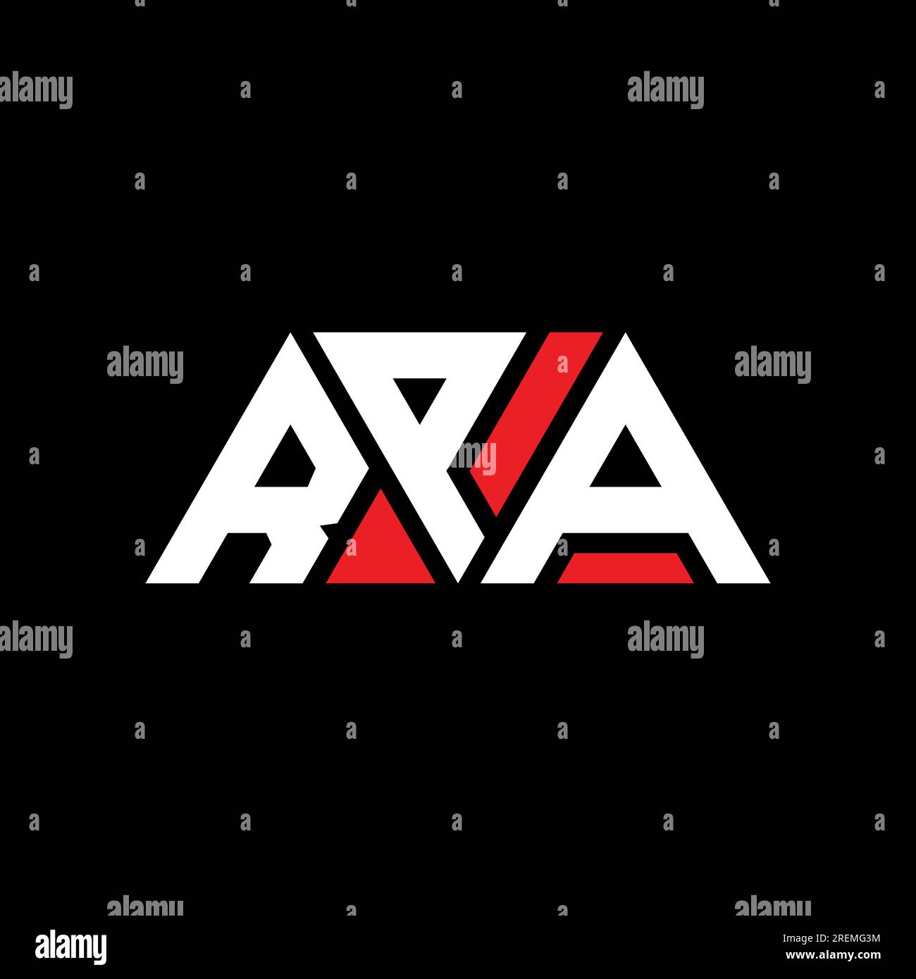 RPA triangle letter logo design with triangle shape. RPA triangle logo ...