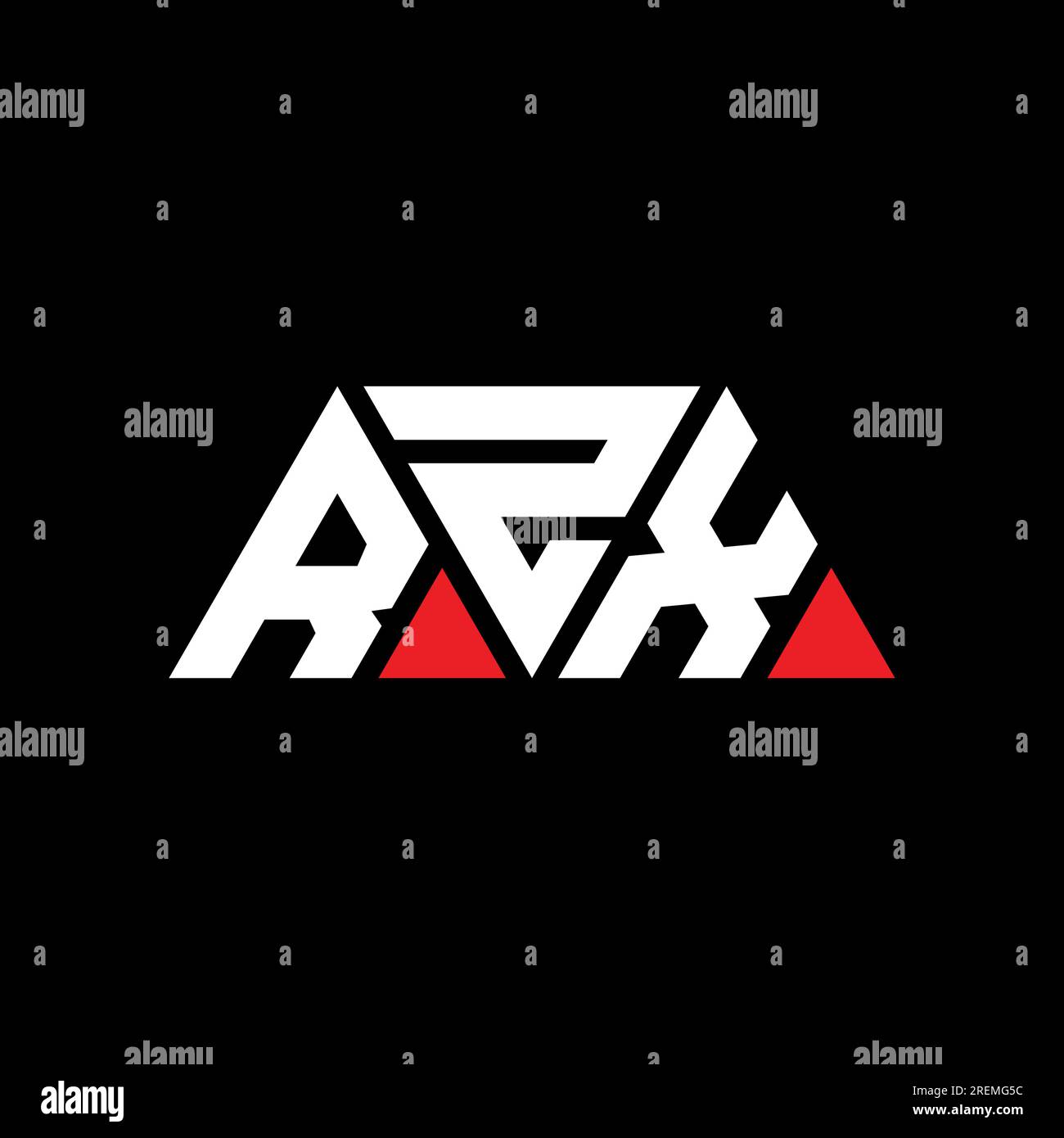 RZX triangle letter logo design with triangle shape. RZX triangle logo ...