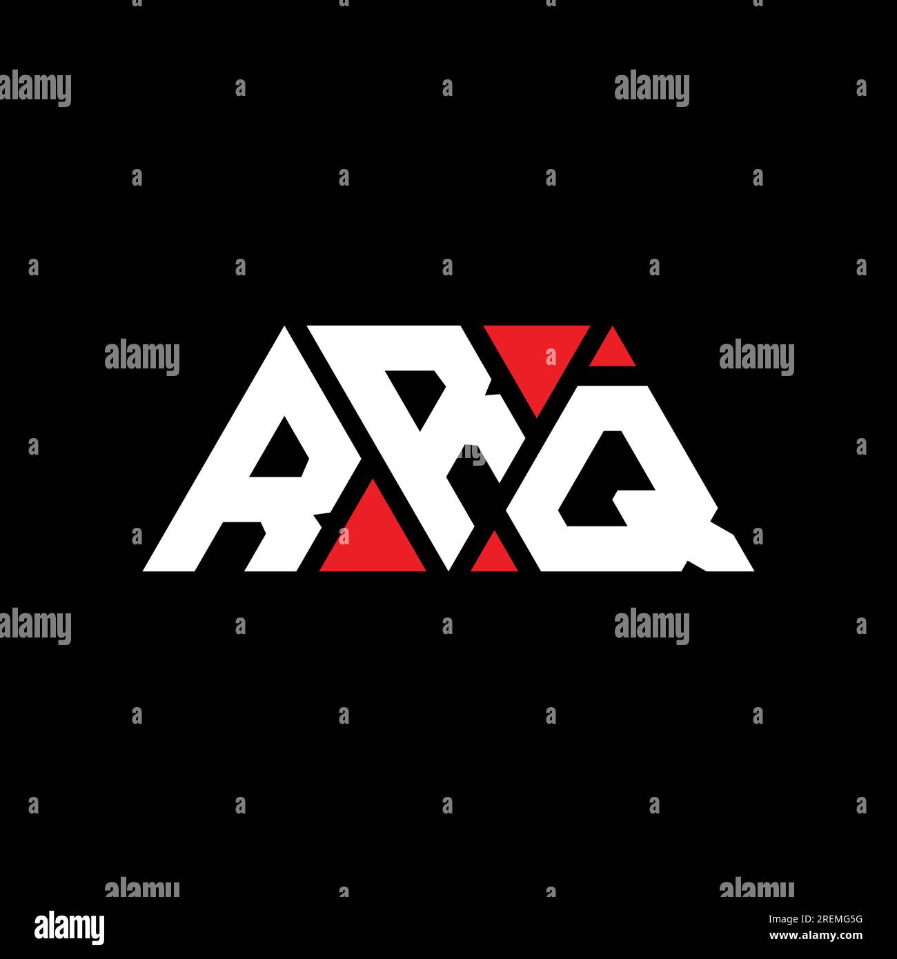 RRQ triangle letter logo design with triangle shape. RRQ triangle logo ...
