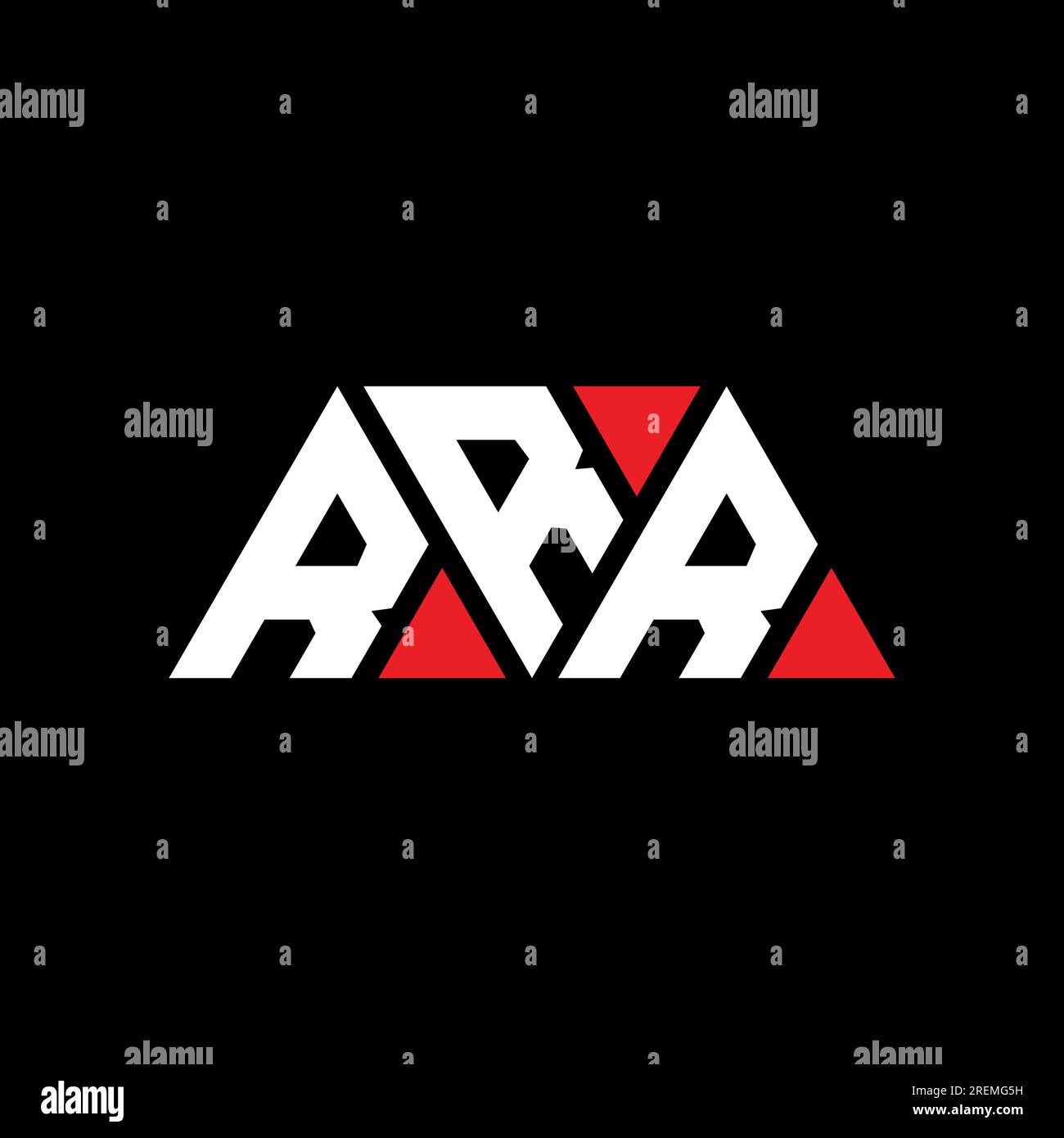 RRR triangle letter logo design with triangle shape. RRR triangle logo ...