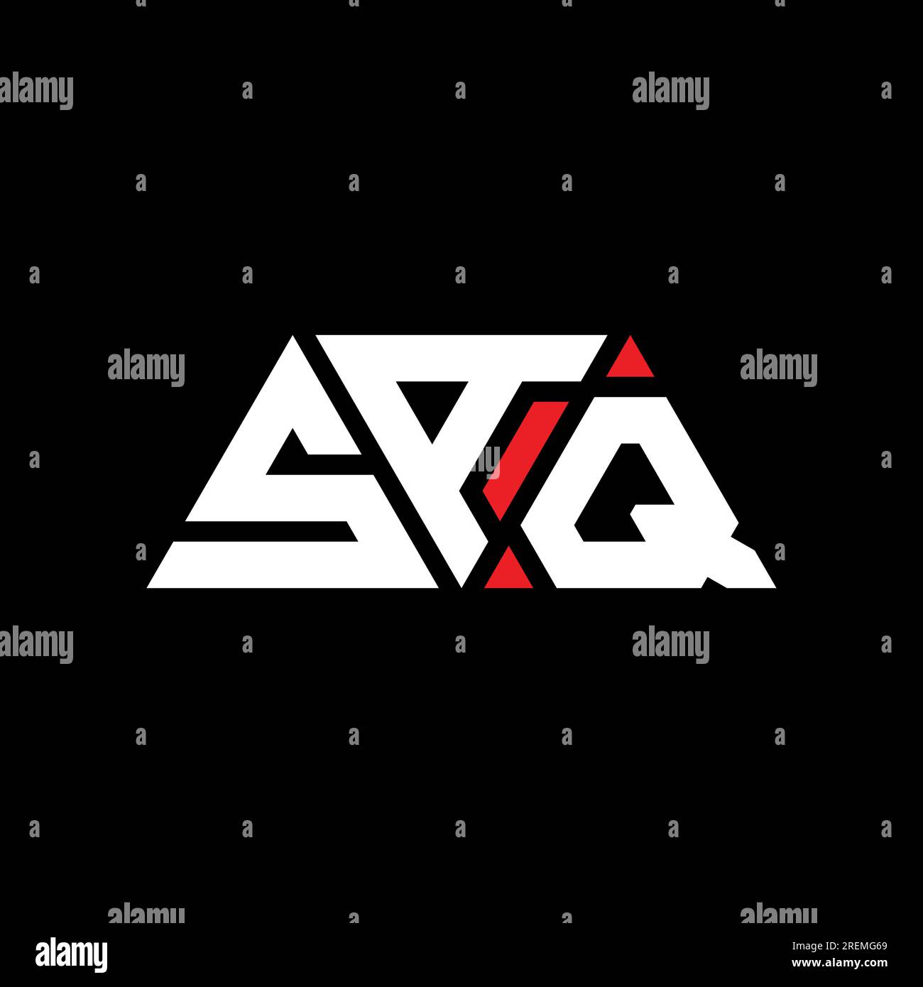 SAQ triangle letter logo design with triangle shape. SAQ triangle logo ...