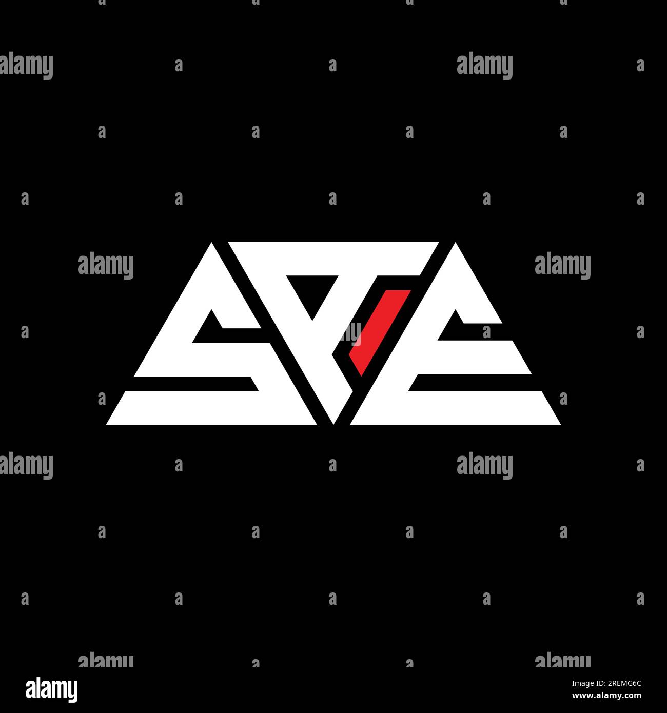SAE triangle letter logo design with triangle shape. SAE triangle logo ...