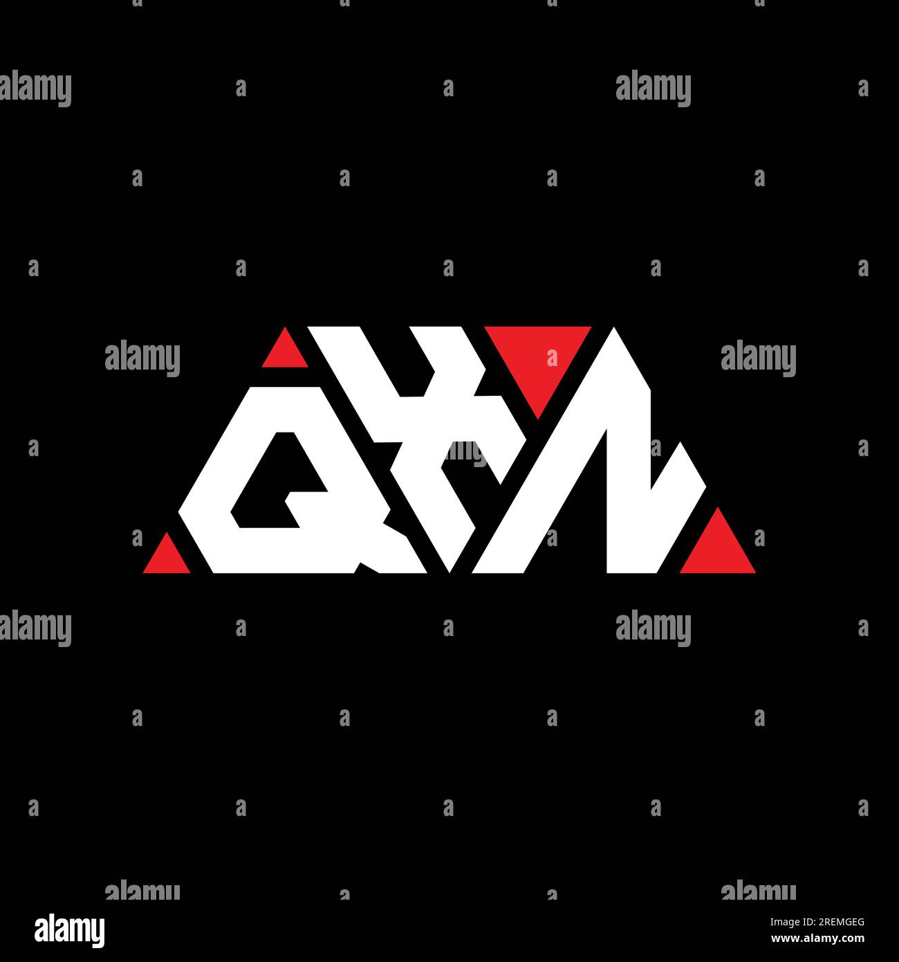 QXN triangle letter logo design with triangle shape. QXN triangle logo ...