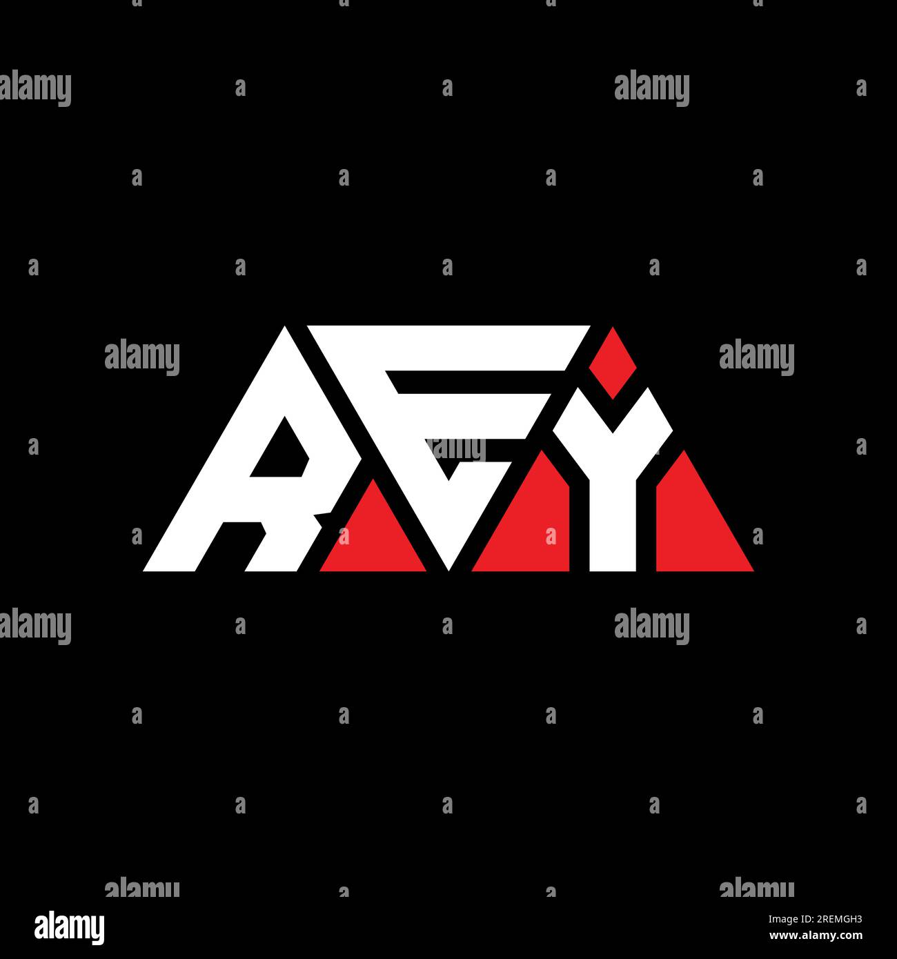 REY triangle letter logo design with triangle shape. REY triangle logo ...