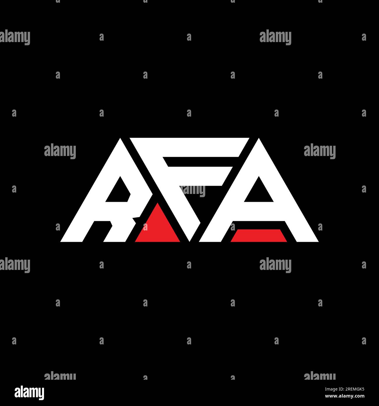 RFA triangle letter logo design with triangle shape. RFA triangle logo ...