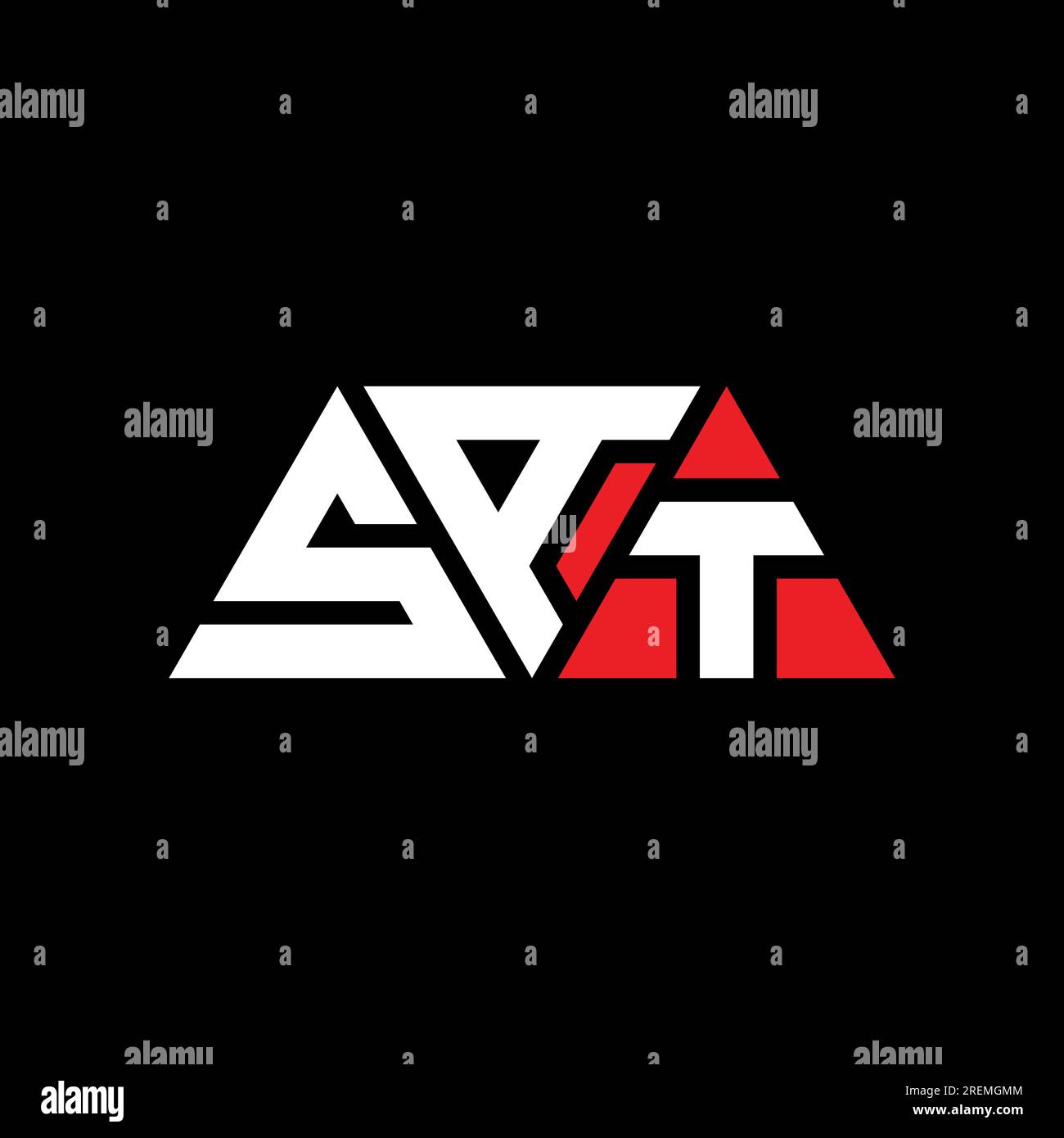 SAT triangle letter logo design with triangle shape. SAT triangle logo ...