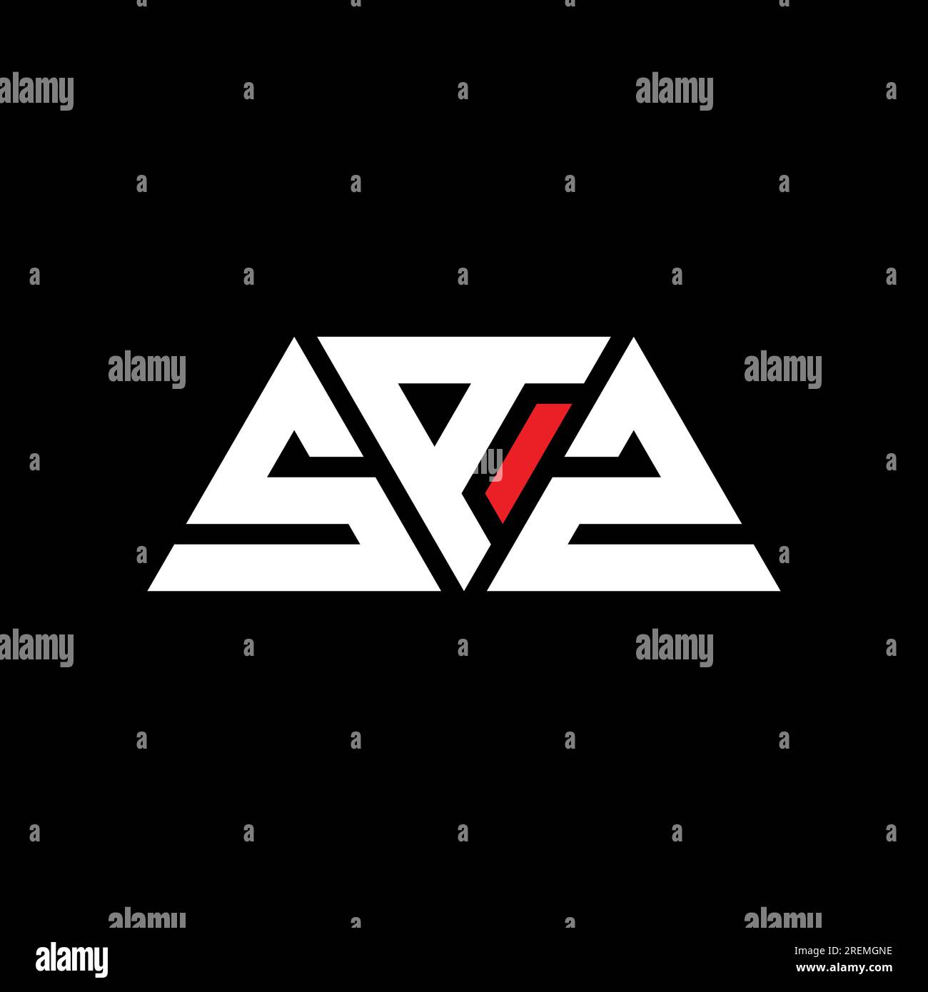 SAZ triangle letter logo design with triangle shape. SAZ triangle logo ...