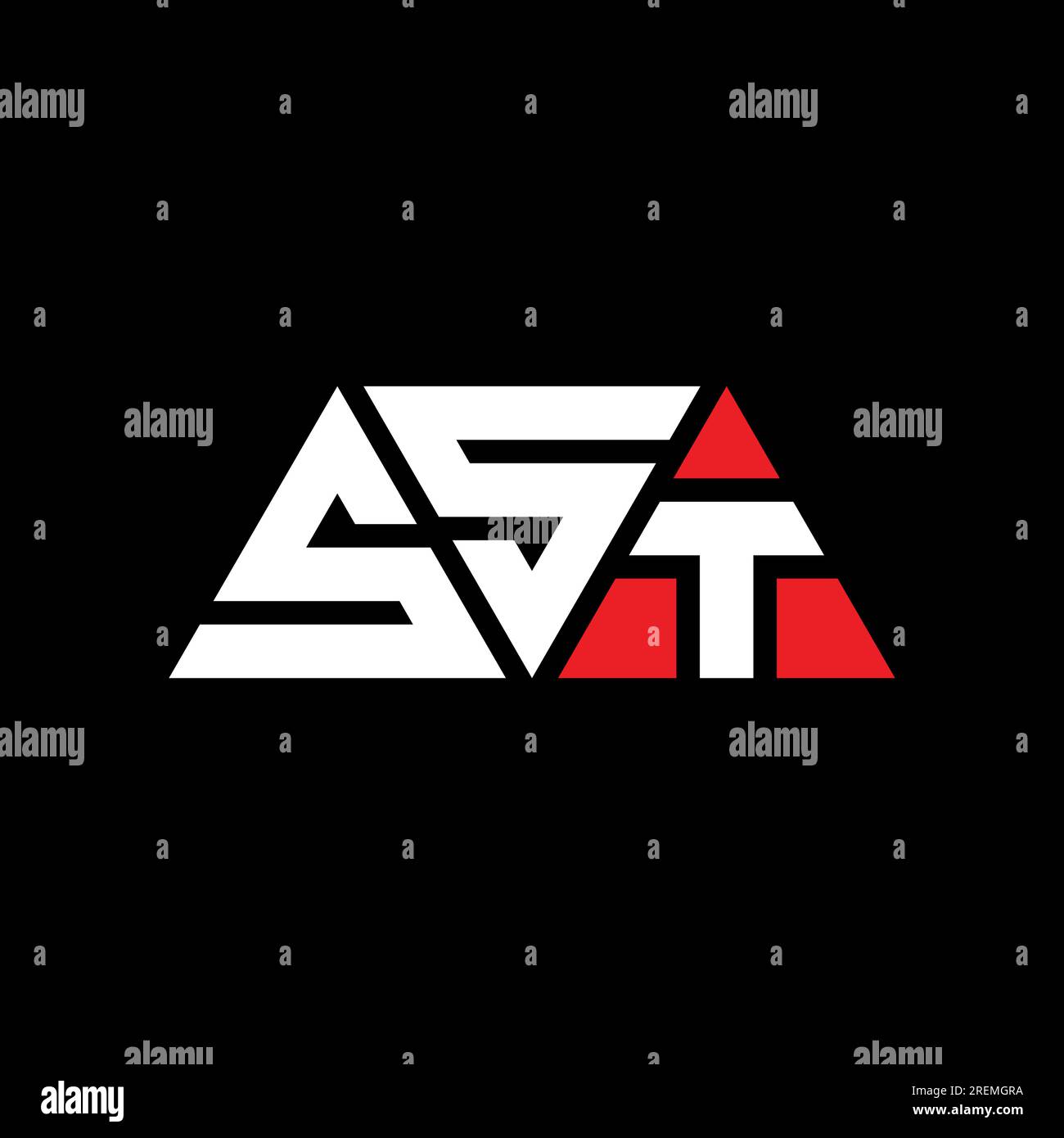 SST triangle letter logo design with triangle shape. SST triangle logo ...