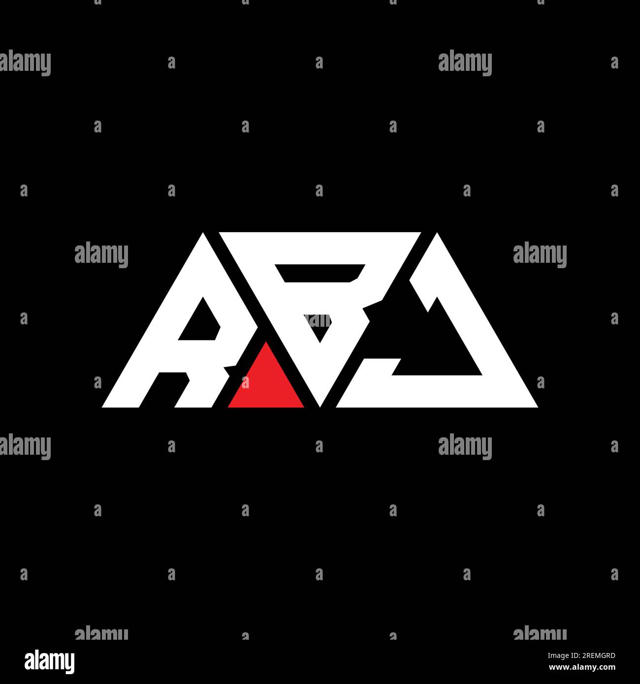 RBJ triangle letter logo design with triangle shape. RBJ triangle logo ...