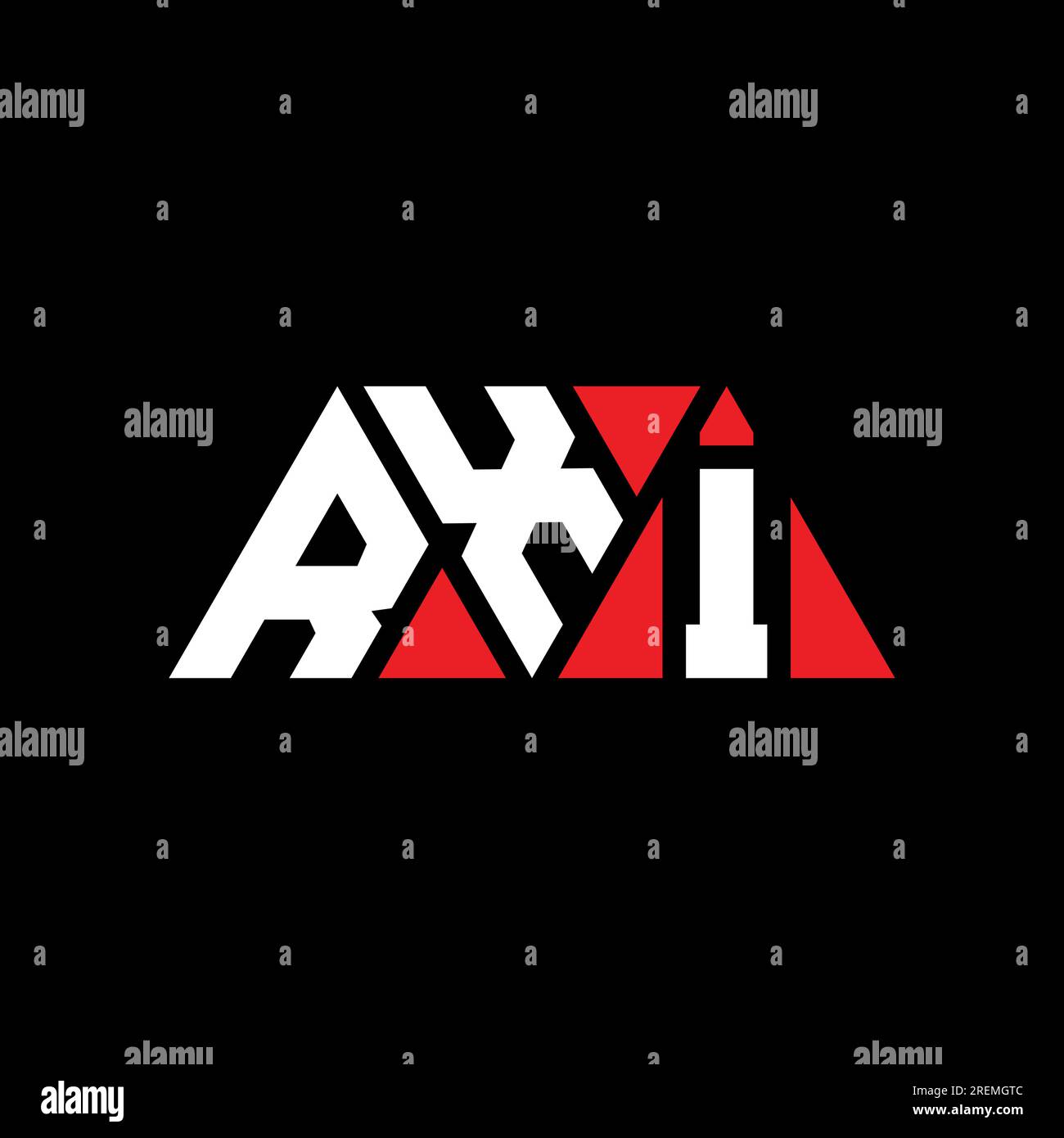 RXI triangle letter logo design with triangle shape. RXI triangle logo ...