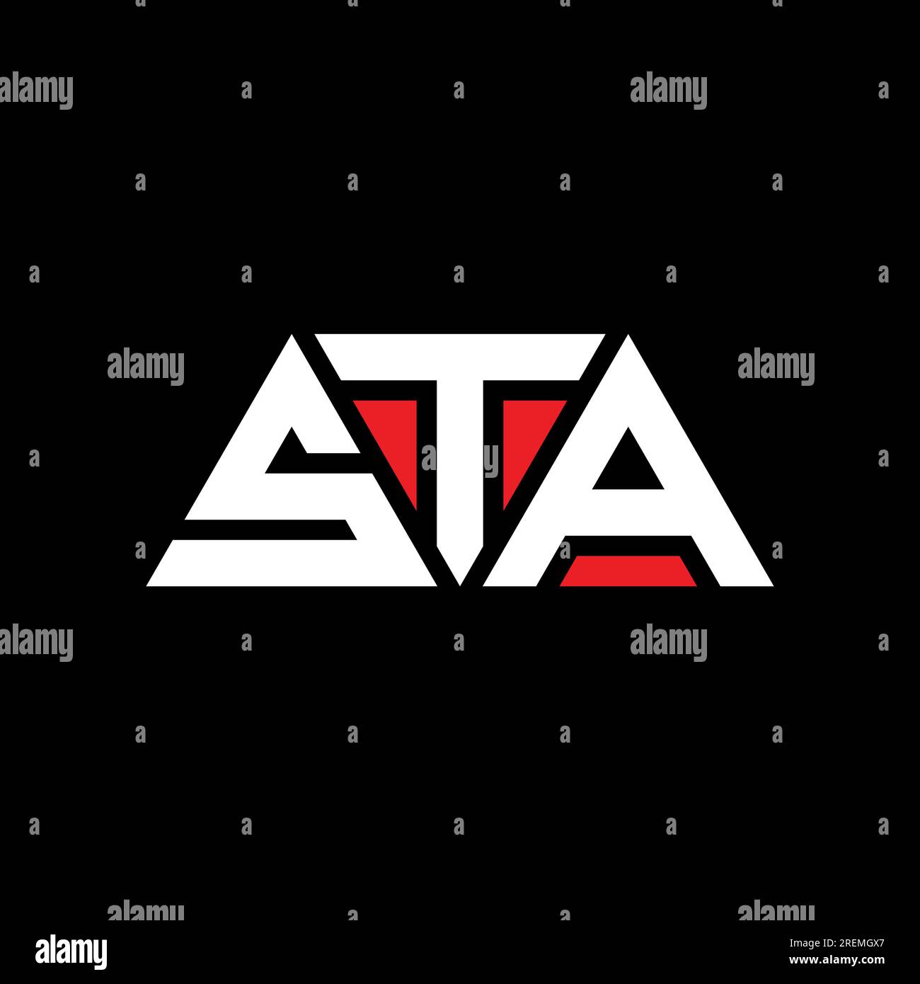 STA triangle letter logo design with triangle shape. STA triangle logo ...