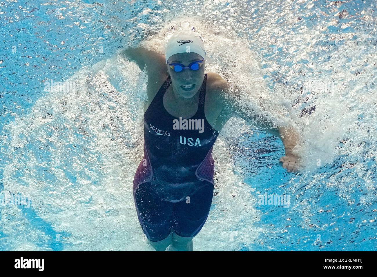 Abbey Weitzeil, of the United States, competes in a women's 50-meter ...