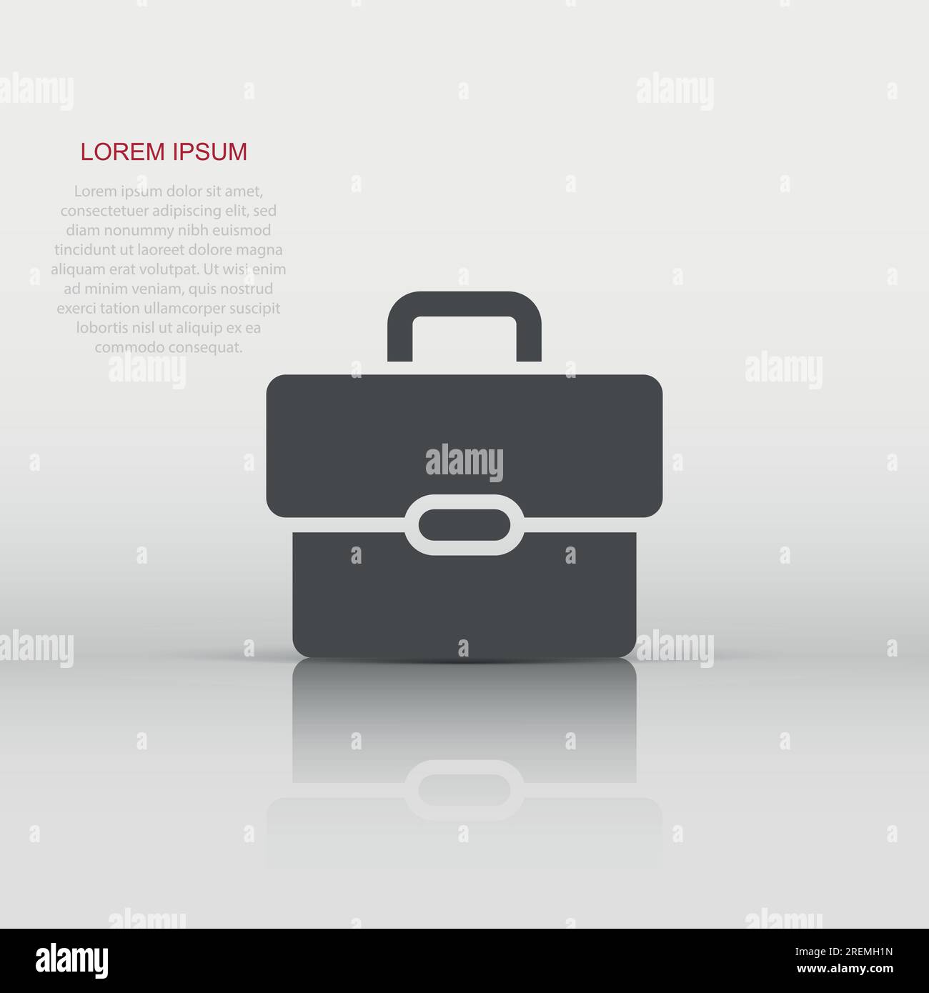 Briefcase icon in flat style. Businessman bag vector illustration on ...