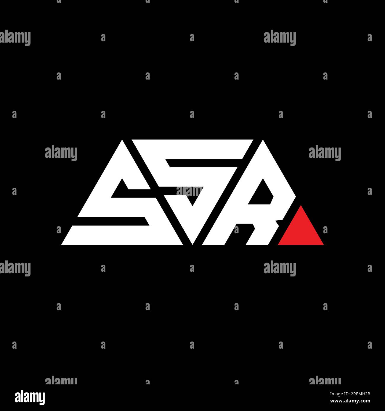 SSR triangle letter logo design with triangle shape. SSR triangle logo ...