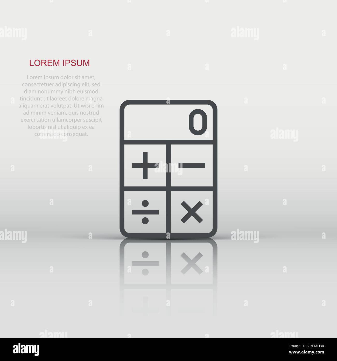 Calculator icon in flat style. Calculate vector illustration on white ...