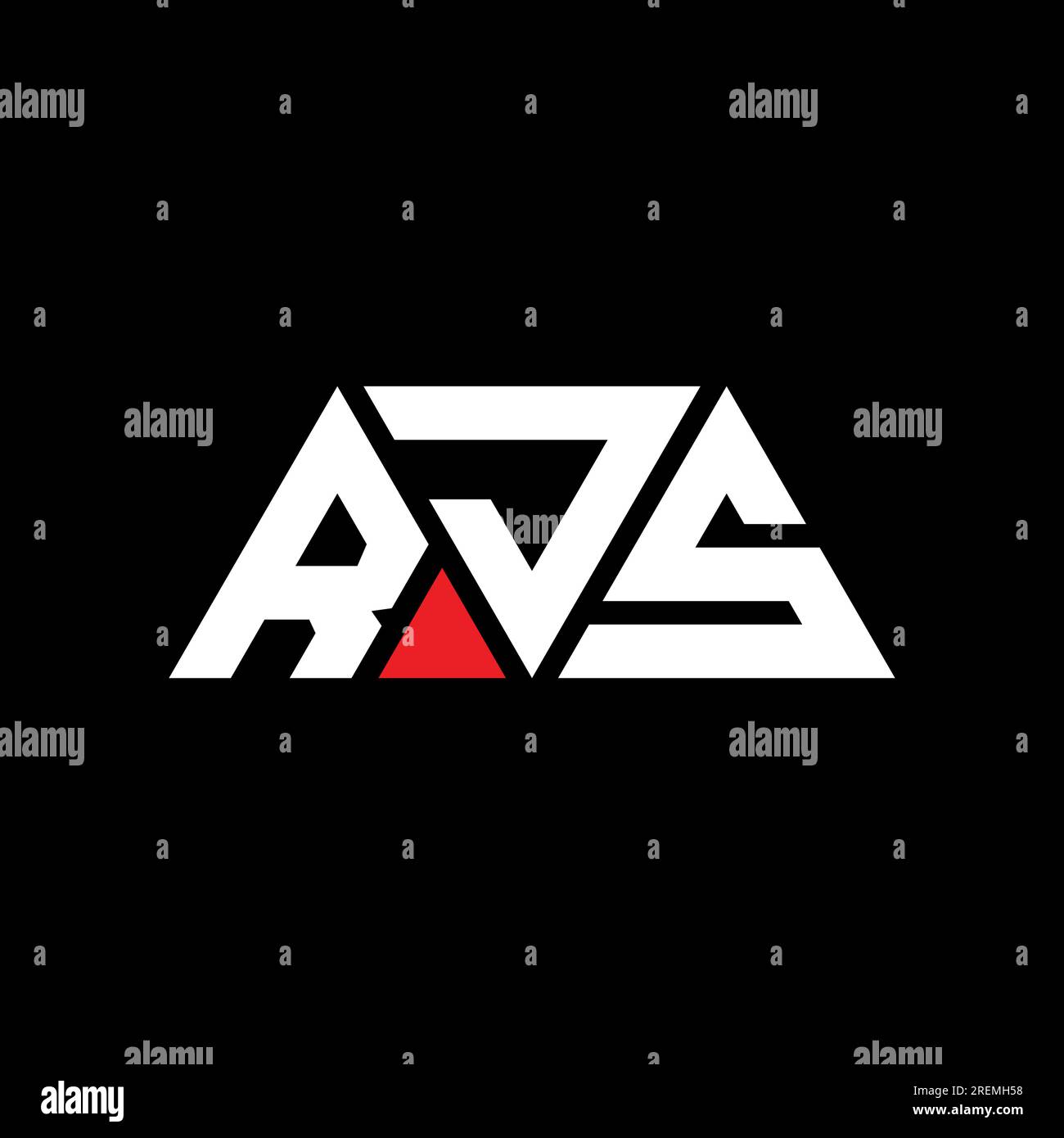 RJS triangle letter logo design with triangle shape. RJS triangle logo ...