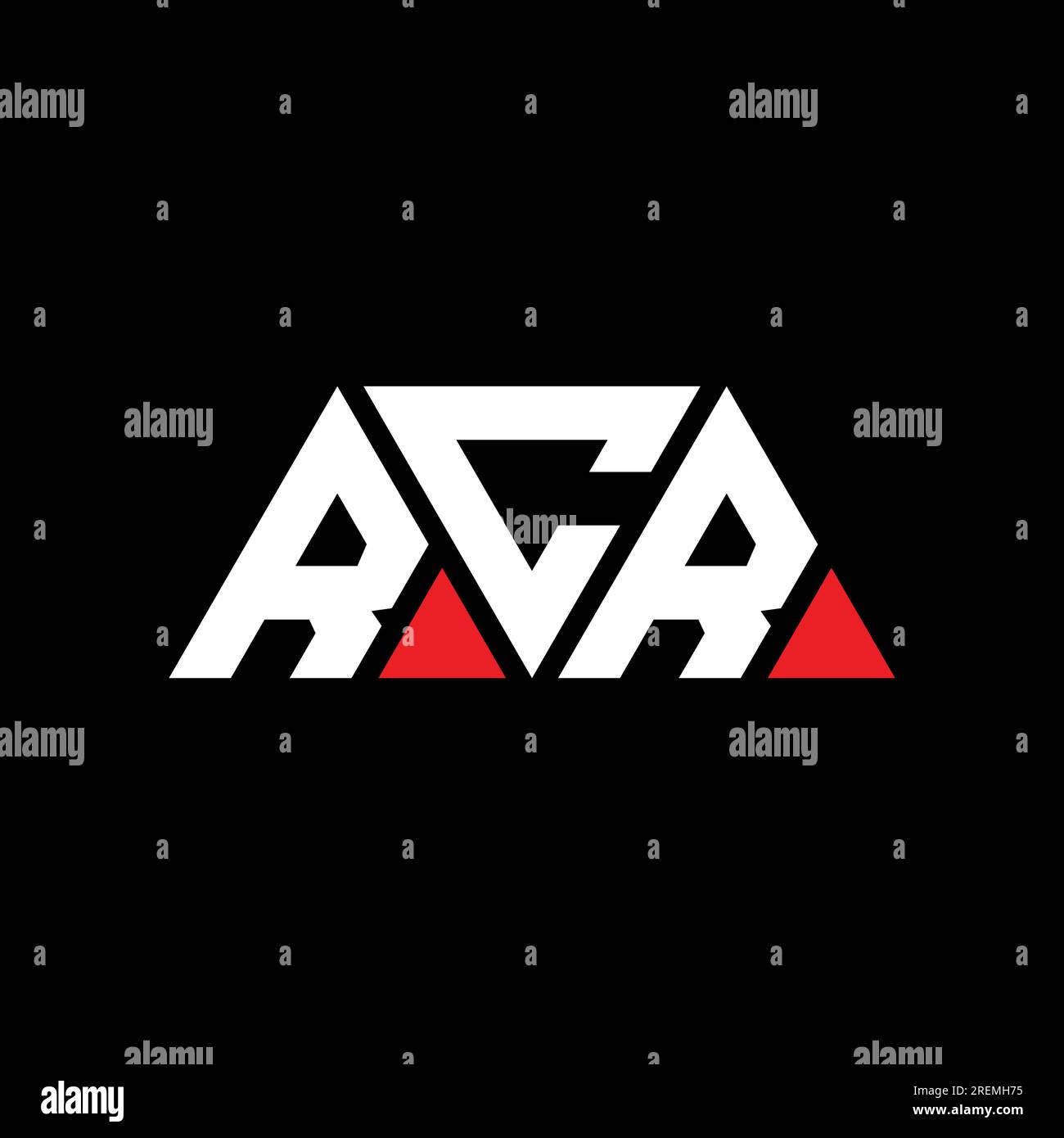 RCR triangle letter logo design with triangle shape. RCR triangle logo ...