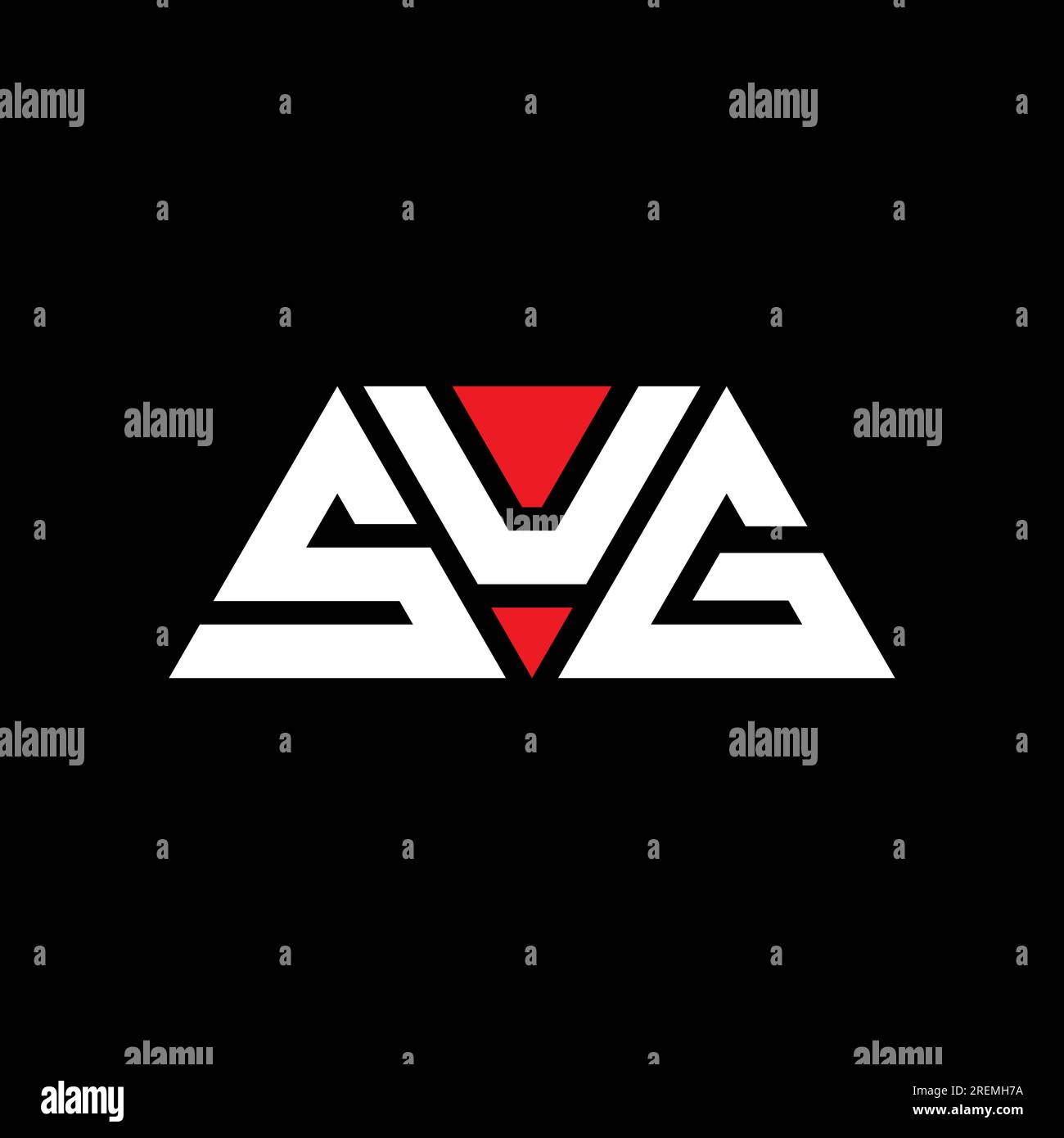 SUG triangle letter logo design with triangle shape. SUG triangle logo ...