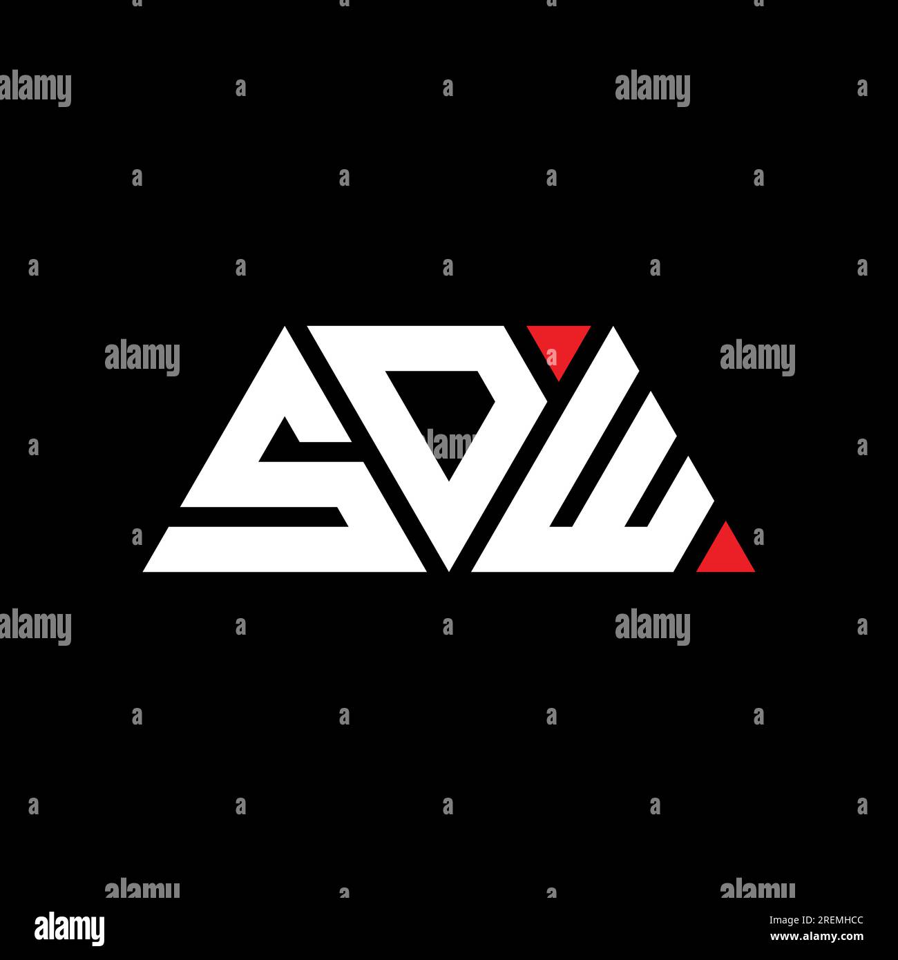 SDW triangle letter logo design with triangle shape. SDW triangle logo ...