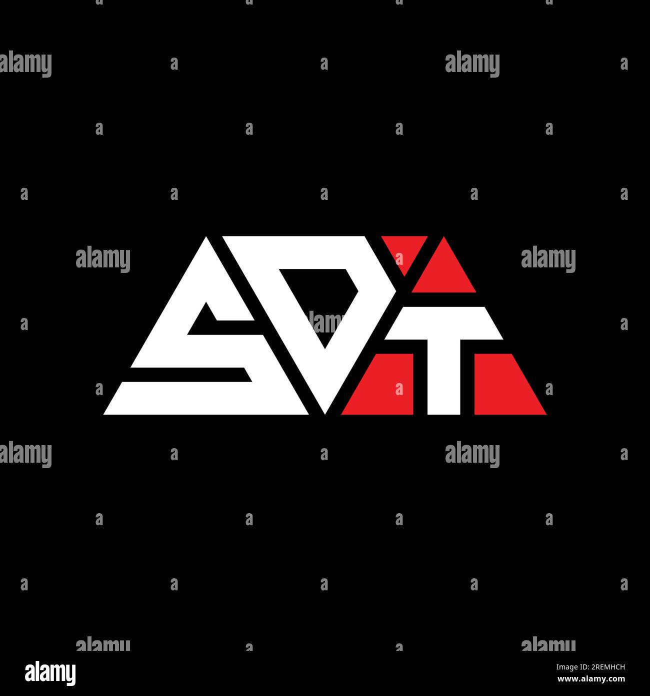 SDT triangle letter logo design with triangle shape. SDT triangle logo ...