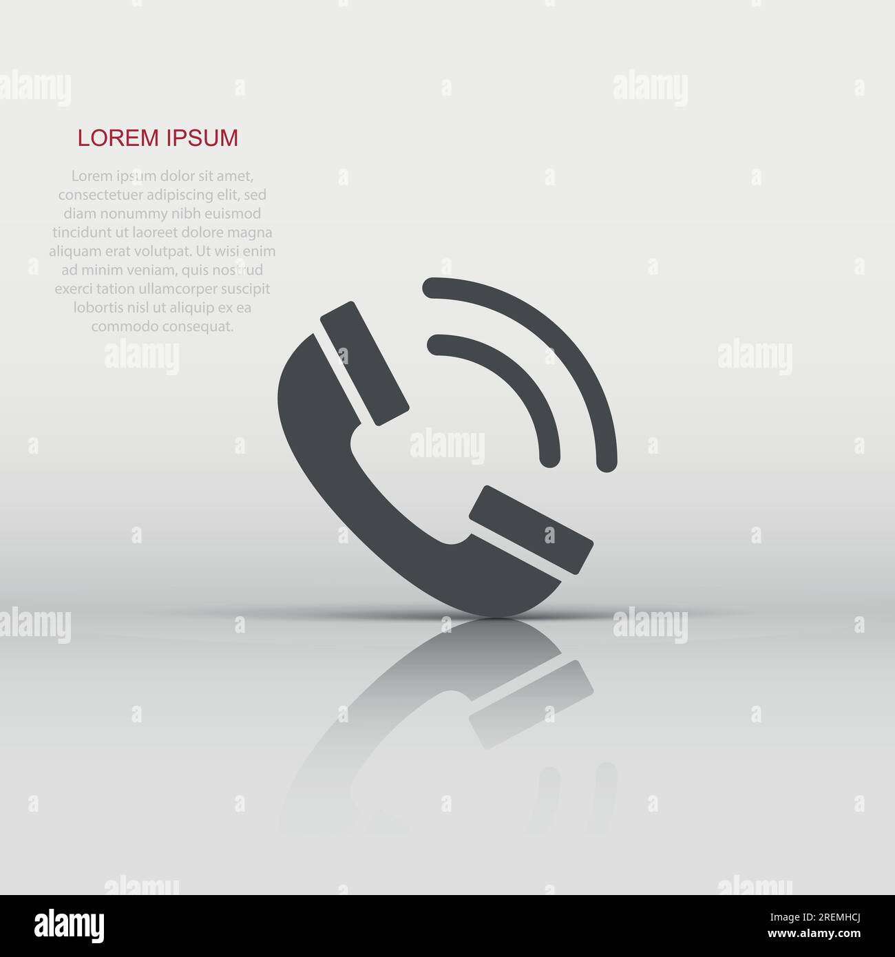 Mobile Phone Icon In Flat Style Telephone Talk Vector Illustration On White Isolated Background