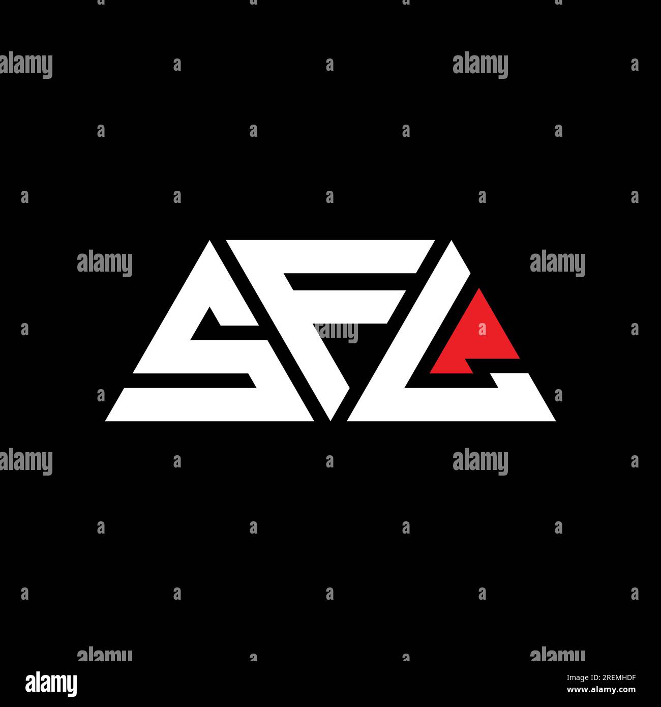SFL triangle letter logo design with triangle shape. SFL triangle logo ...
