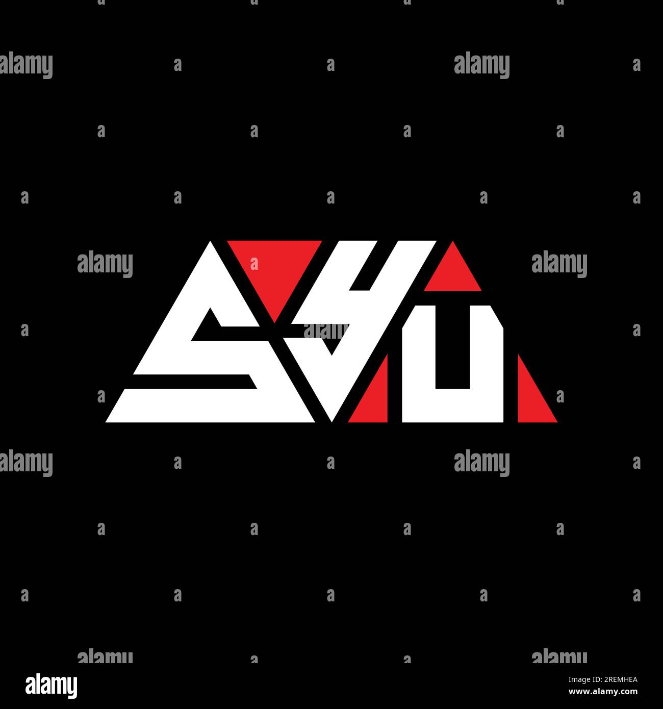 SYU triangle letter logo design with triangle shape. SYU triangle logo ...