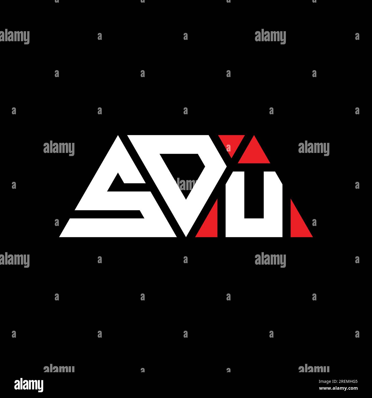SDU triangle letter logo design with triangle shape. SDU triangle logo ...