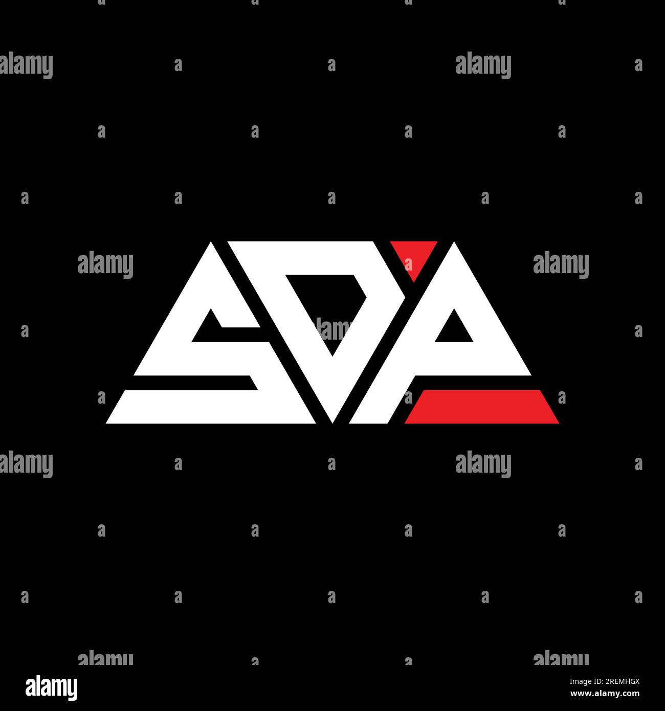 SDP triangle letter logo design with triangle shape. SDP triangle logo ...