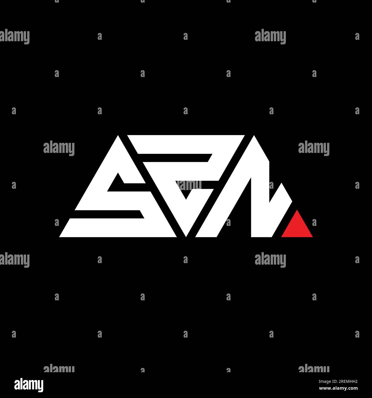 SZN triangle letter logo design with triangle shape. SZN triangle logo ...