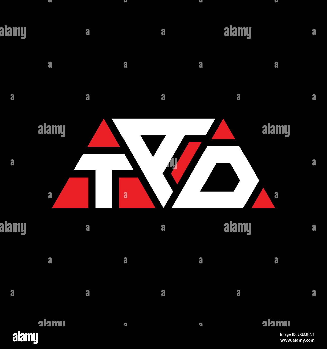 TAD triangle letter logo design with triangle shape. TAD triangle logo ...