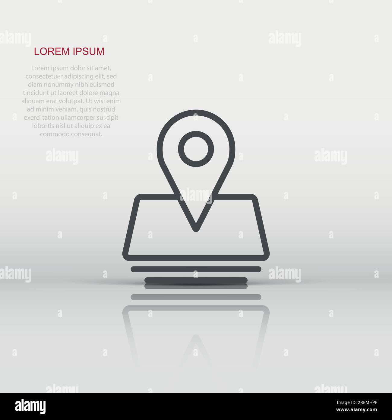 Map pin icon in flat style. gps navigation vector illustration on white ...