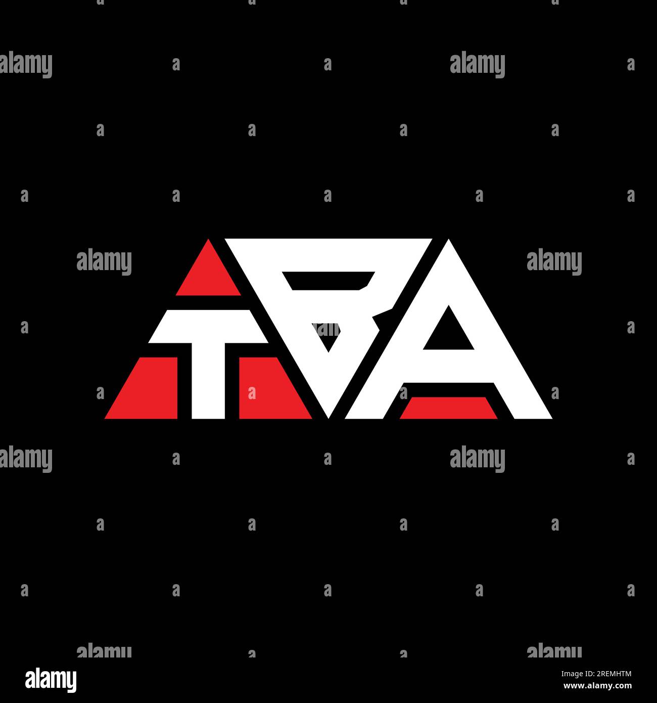 TBA triangle letter logo design with triangle shape. TBA triangle logo ...