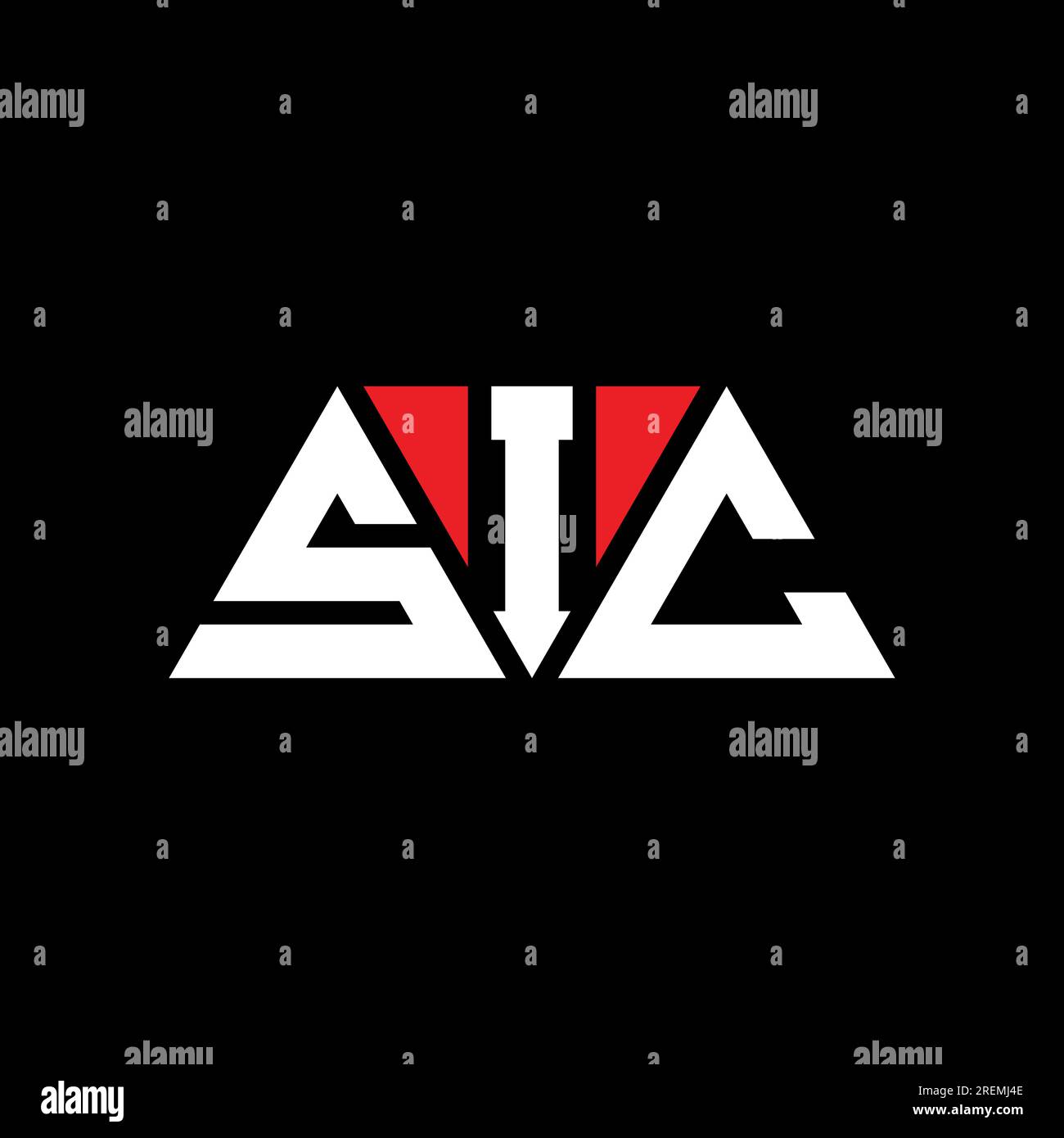 SIC triangle letter logo design with triangle shape. SIC triangle logo ...