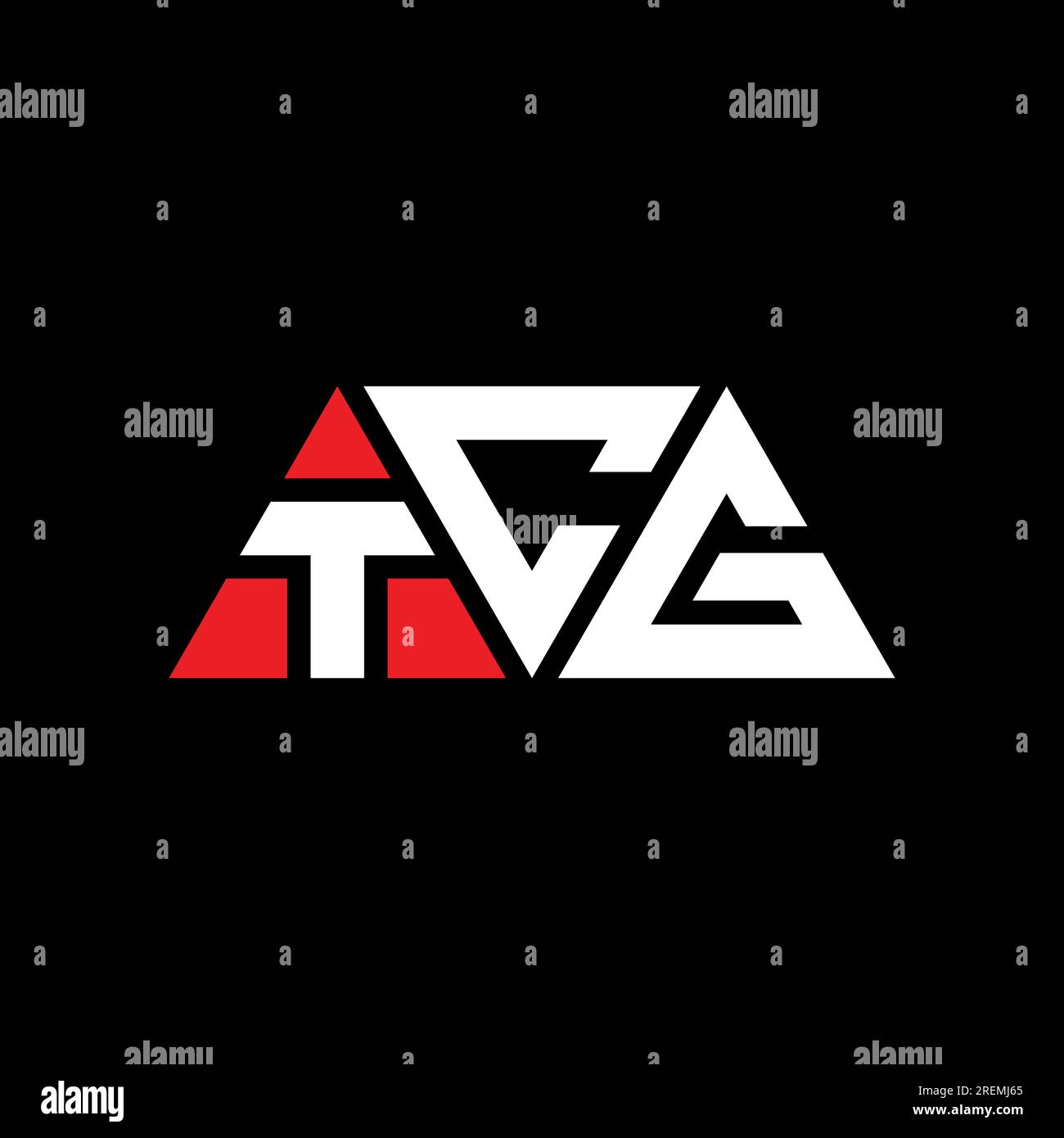 TCG triangle letter logo design with triangle shape. TCG triangle logo ...