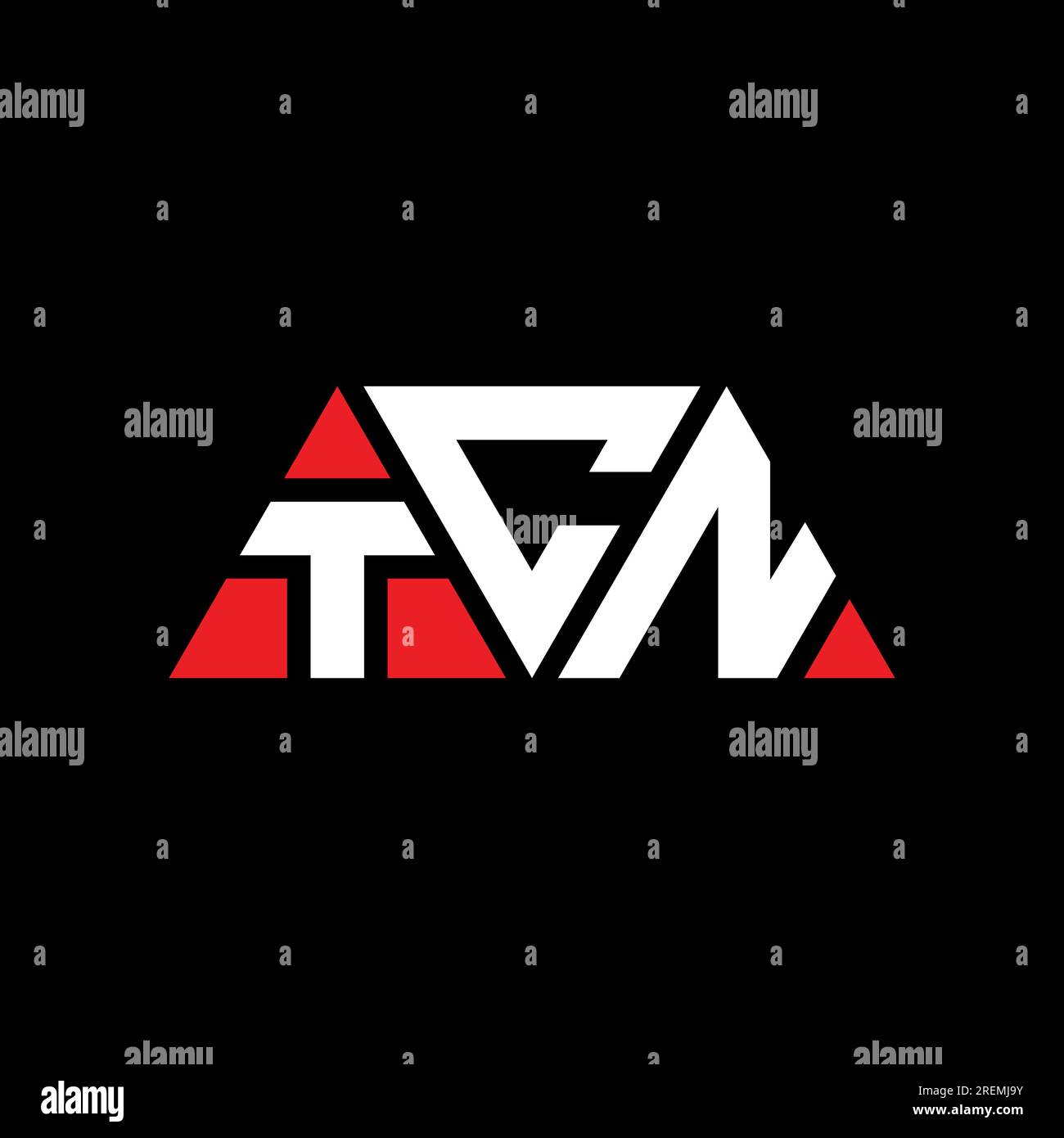 TCN triangle letter logo design with triangle shape. TCN triangle logo ...