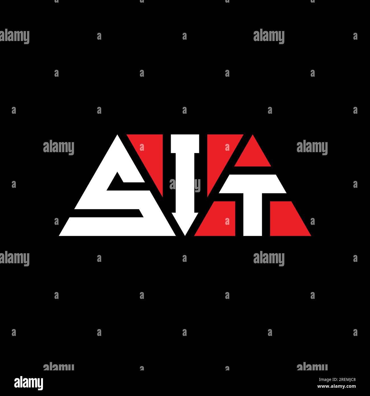 SIT triangle letter logo design with triangle shape. SIT triangle logo ...