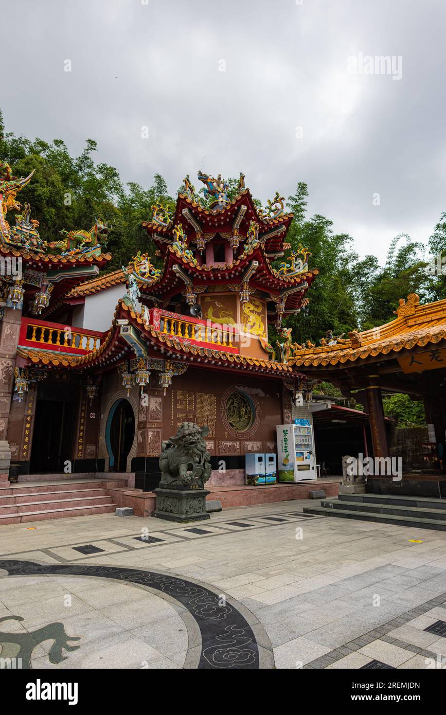 Sun Moon Lake, Taiwan - May 24, 2023: The enchanting Wenwu Temple at ...