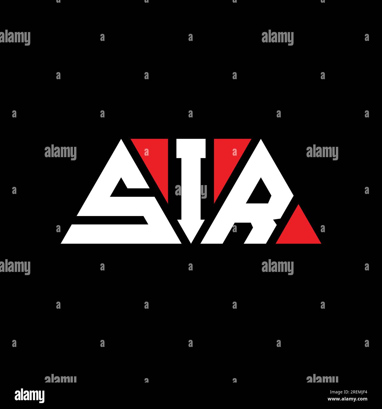 SIR triangle letter logo design with triangle shape. SIR triangle logo ...