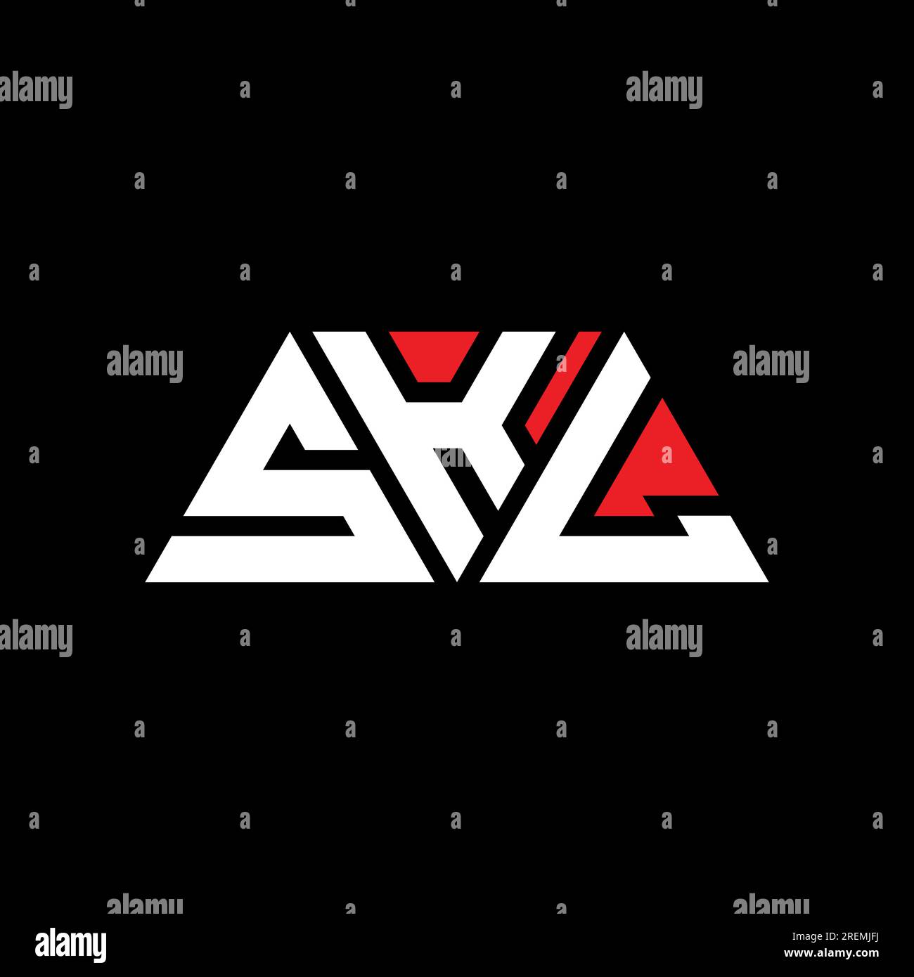 SKL triangle letter logo design with triangle shape. SKL triangle logo ...