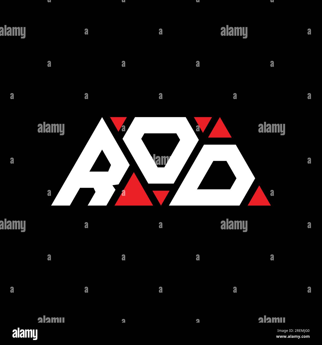 ROD triangle letter logo design with triangle shape. ROD triangle logo ...