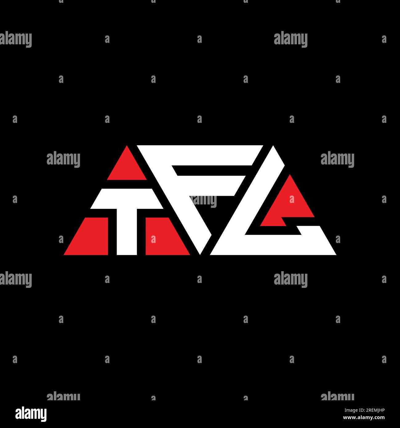 TFL triangle letter logo design with triangle shape. TFL triangle logo ...