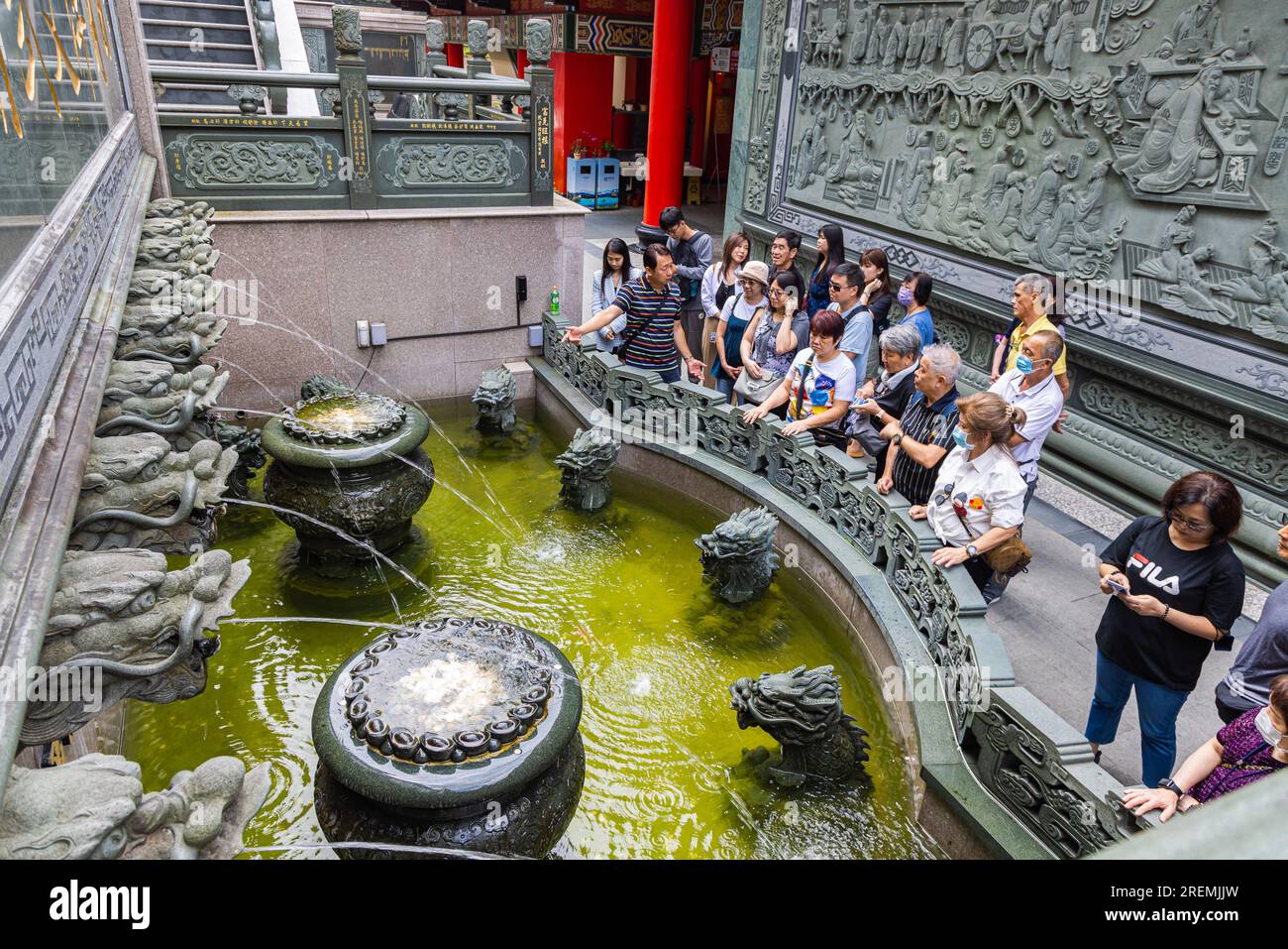 Sun Moon Lake, Taiwan - May 24, 2023: The enchanting Wenwu Temple at ...