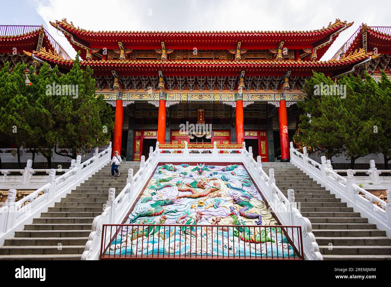 Sun Moon Lake, Taiwan - May 24, 2023: The enchanting Wenwu Temple at ...